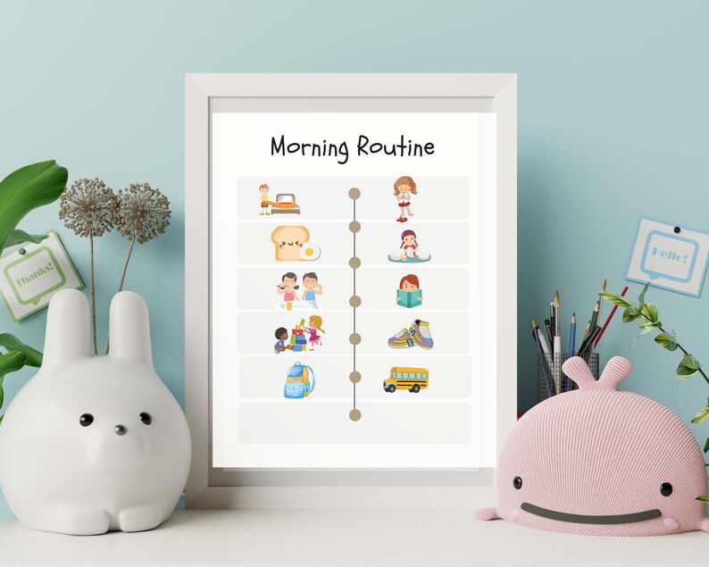 Kids Morning Routine Printable, Toddler Morning Routine, Kids Morning ...