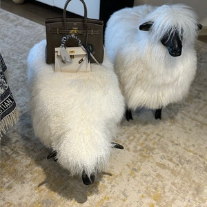 TWO Lalanne Style Couple Sheep Chairs. Luxurious and Fluffy. Life-size ...