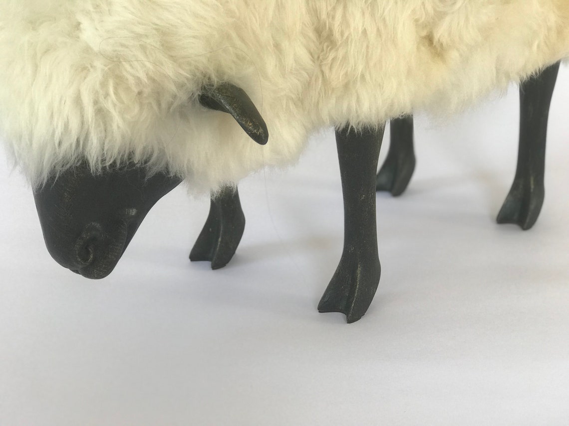 Small Grazing Sheep Sculpture Bench/footrest - Etsy