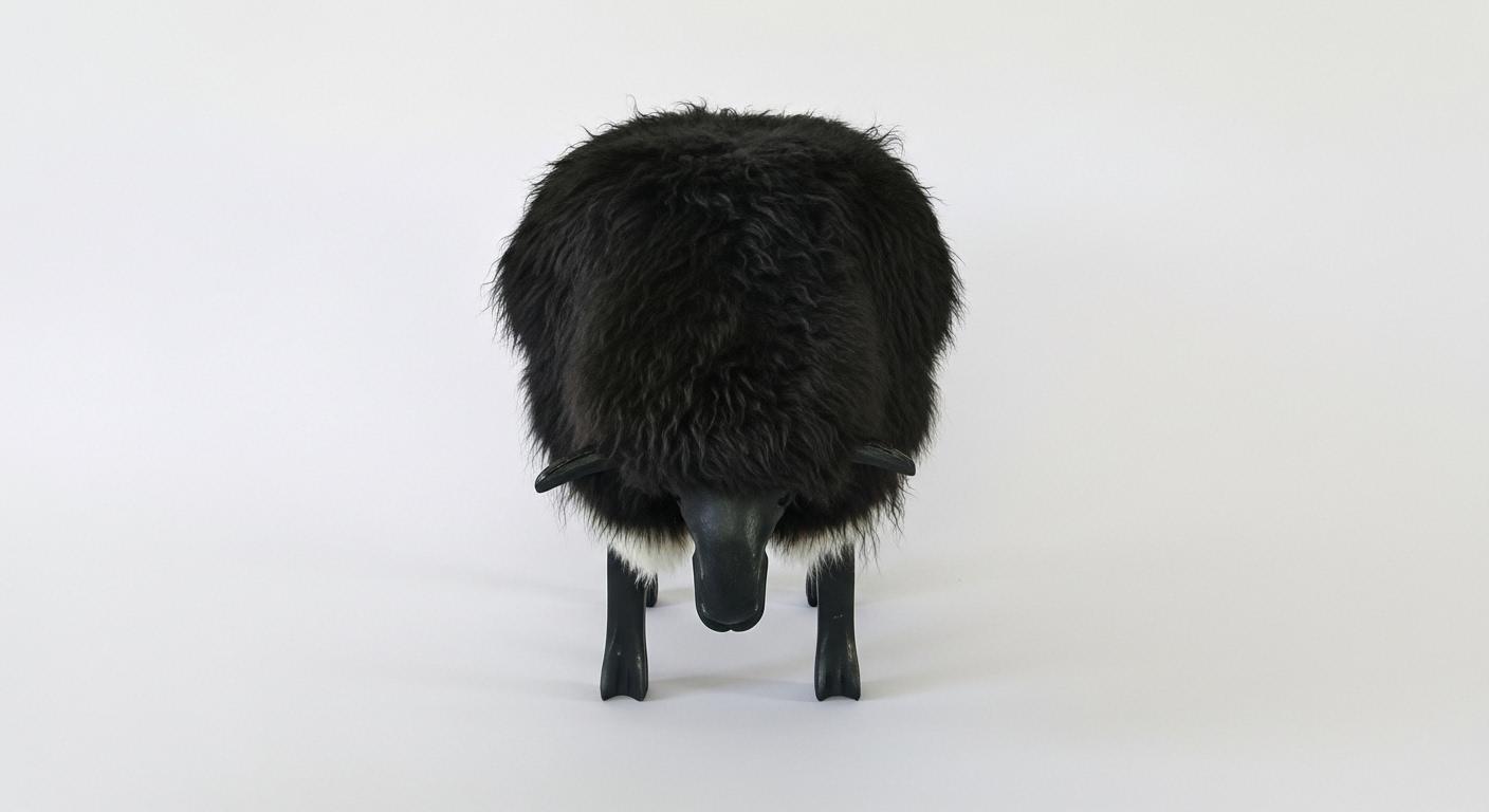 Small Grazing Sheep Sculpture Bench/footrest in Lalanne Style Made of ...