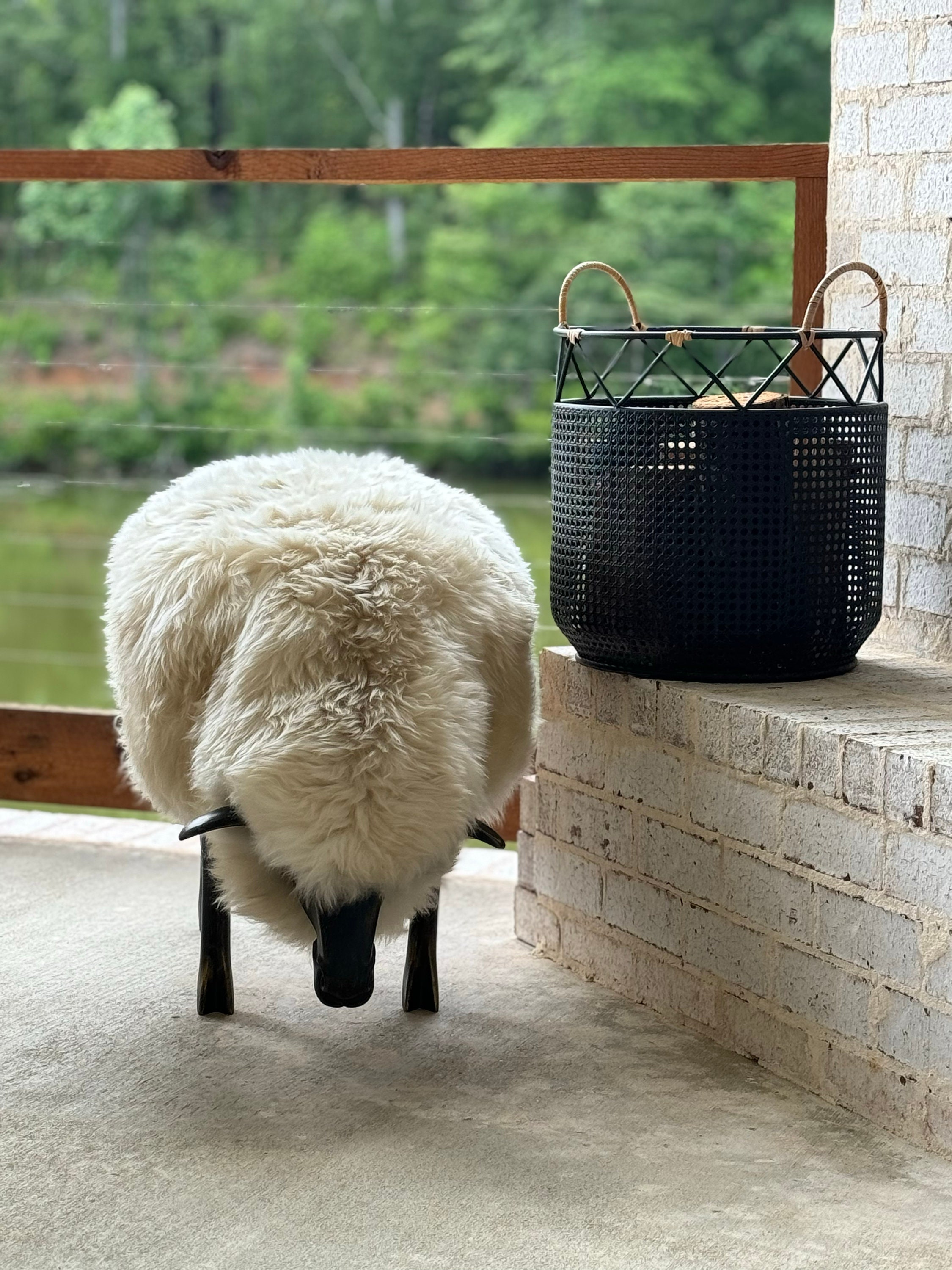 Handmade Sheepskin Stool: Lalanne Style Grazing Sheep Chair - Etsy
