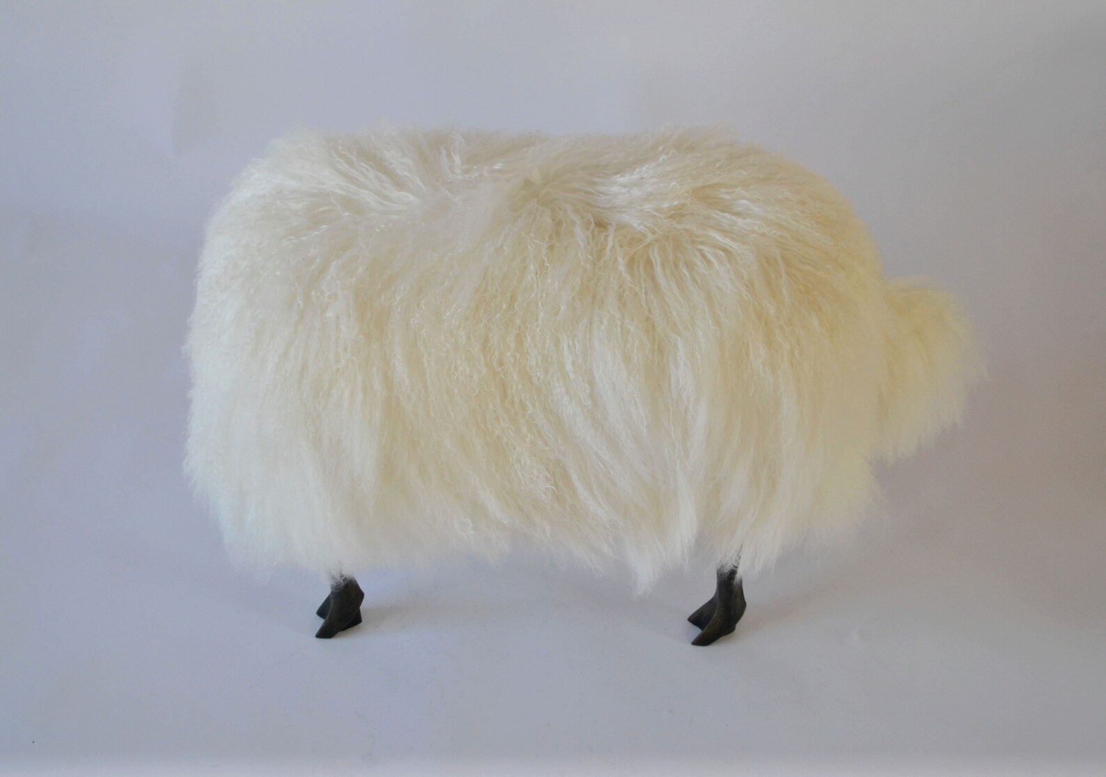 HIGH-END Sheepskin Ottoman/bench - Etsy