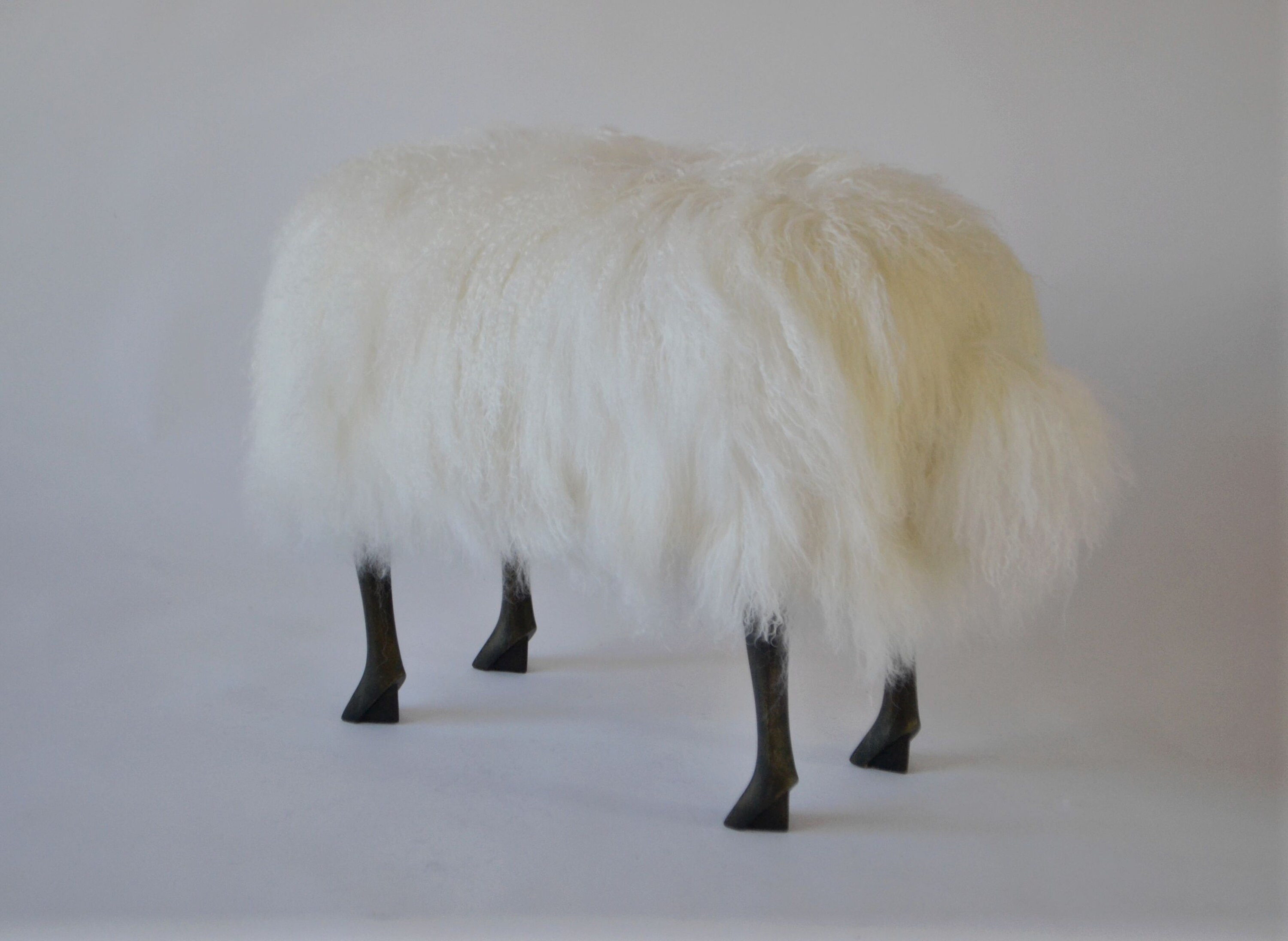 HIGH-END Sheepskin Ottoman/bench - Etsy