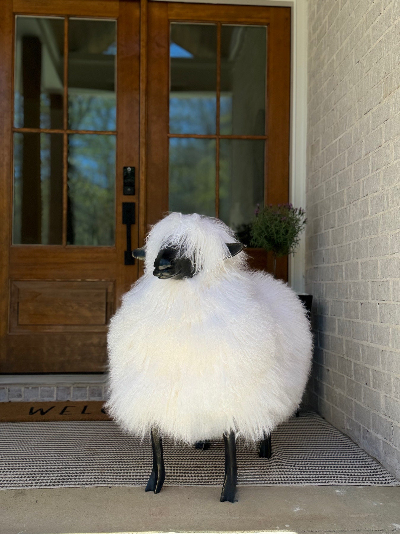 LARGE HIGH-END Lalanne Style Sheepskin Chair. Handmade With Real ...