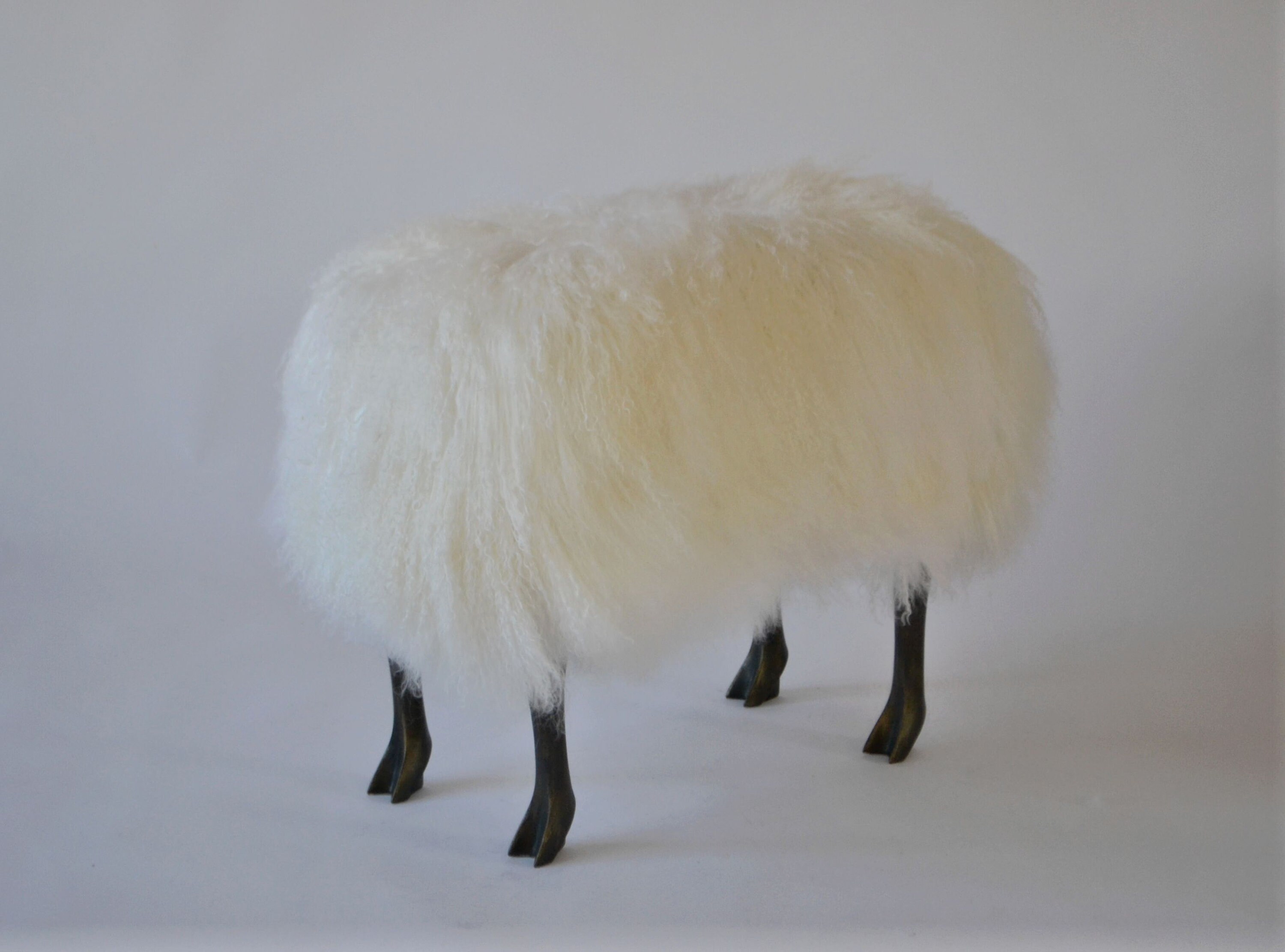 HIGH-END Sheepskin Ottoman/bench - Etsy