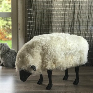 Small Grazing Sheep Sculpture Bench/footrest in Lalanne Style Made of ...