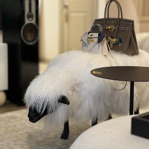 TWO Lalanne Style Couple Sheep Chairs. Luxurious and Fluffy. Life-size ...
