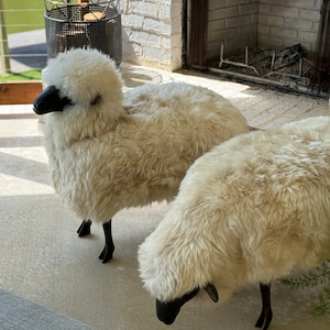 LARGE HIGH-END Grazing Sheep Style Sheepskin Chair in the Style of ...