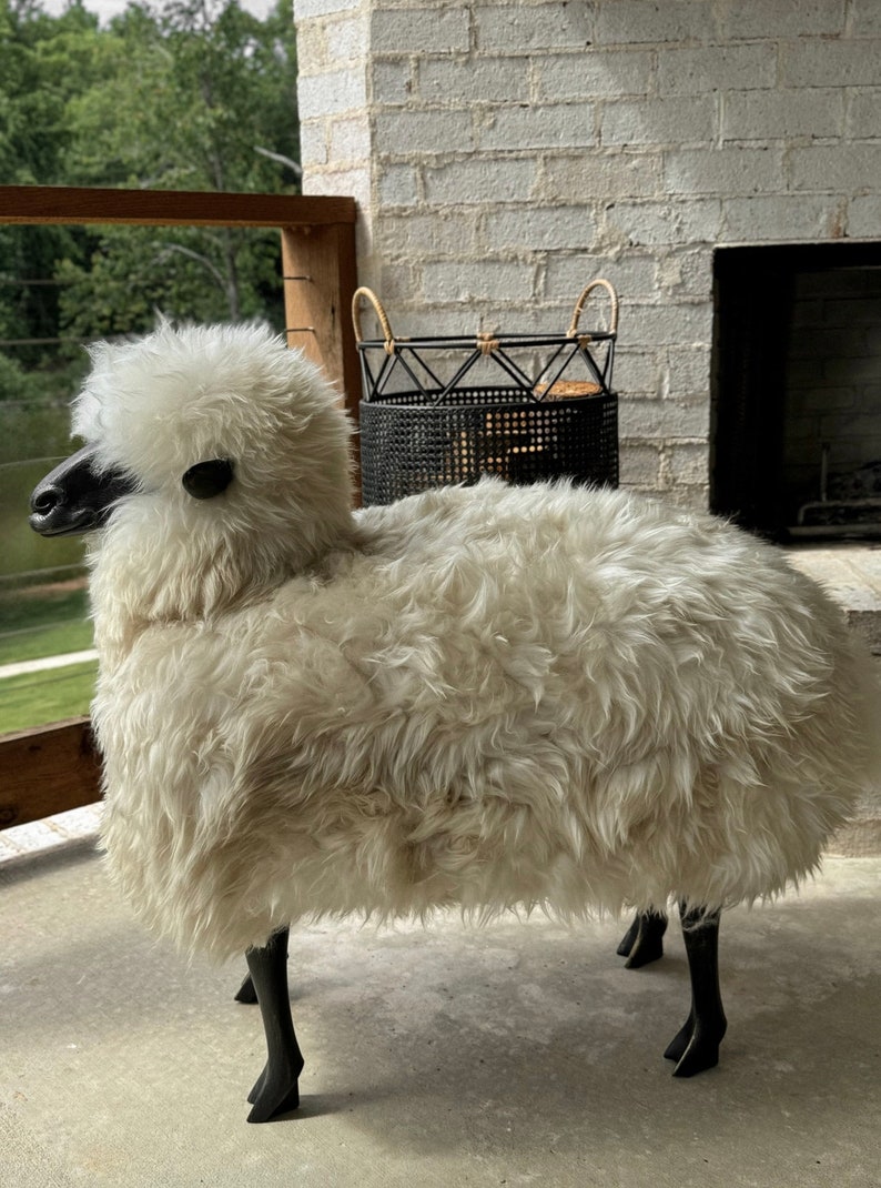 Handmade Sheepskin Sheep Stool: Lalanne Style Sculpture - Etsy