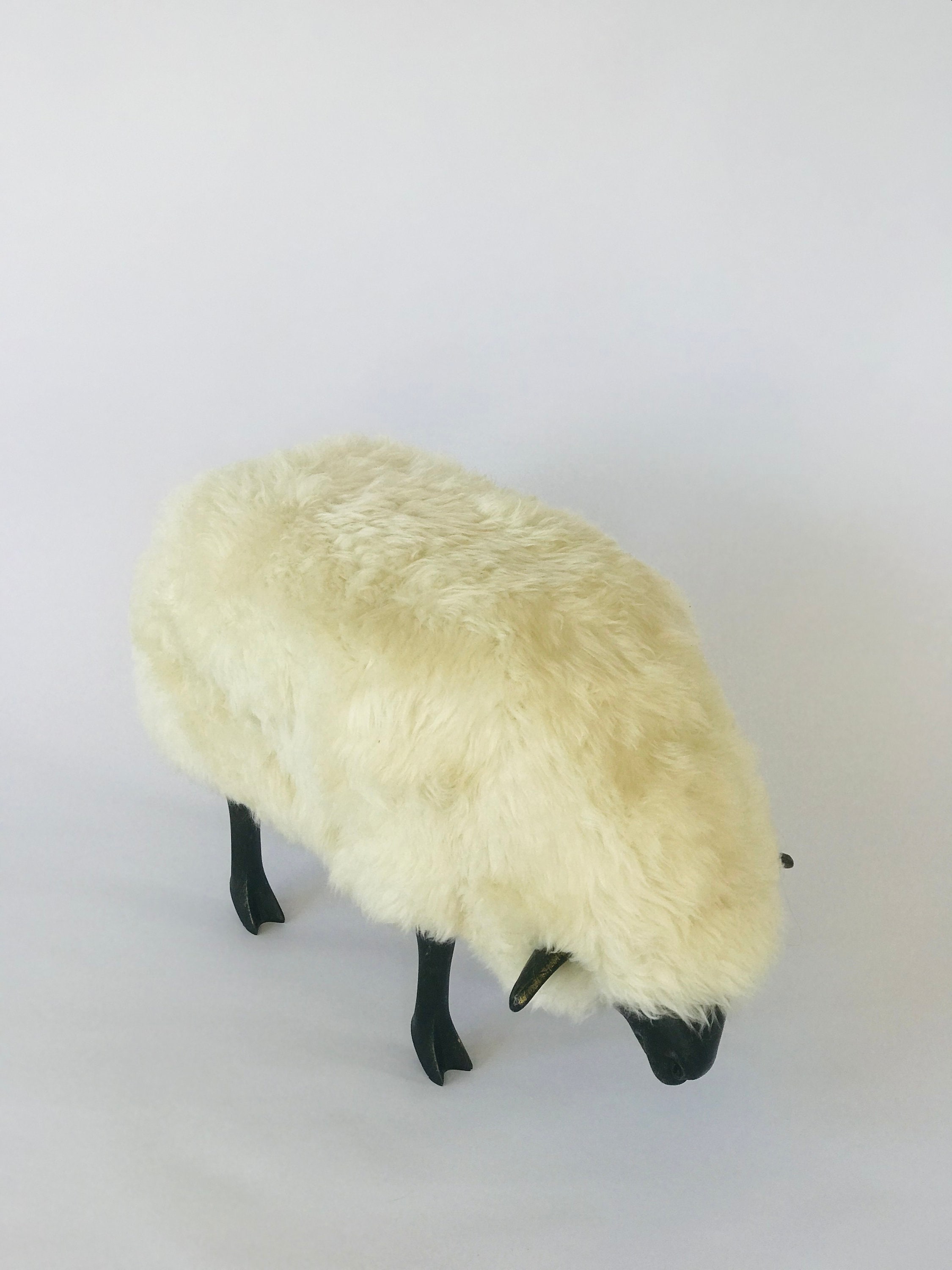 Small Grazing Sheep Sculpture Bench/footrest in Lalanne Style Made of ...