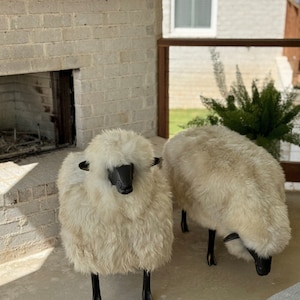 LARGE HIGH-END Grazing Sheep Style Sheepskin Chair in the Style of ...