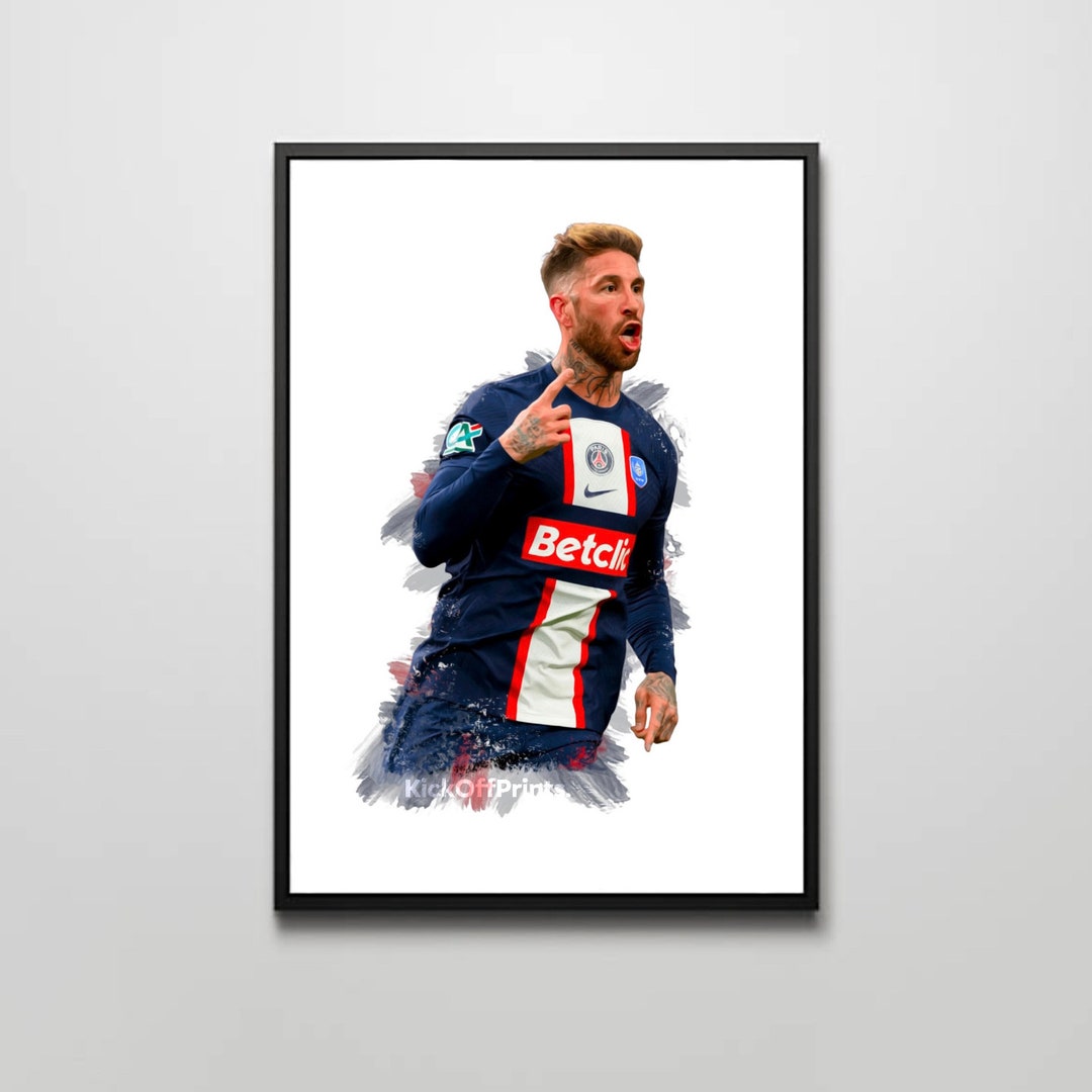 Sergio Ramos PSG - Football Print / Photo Print - Etsy