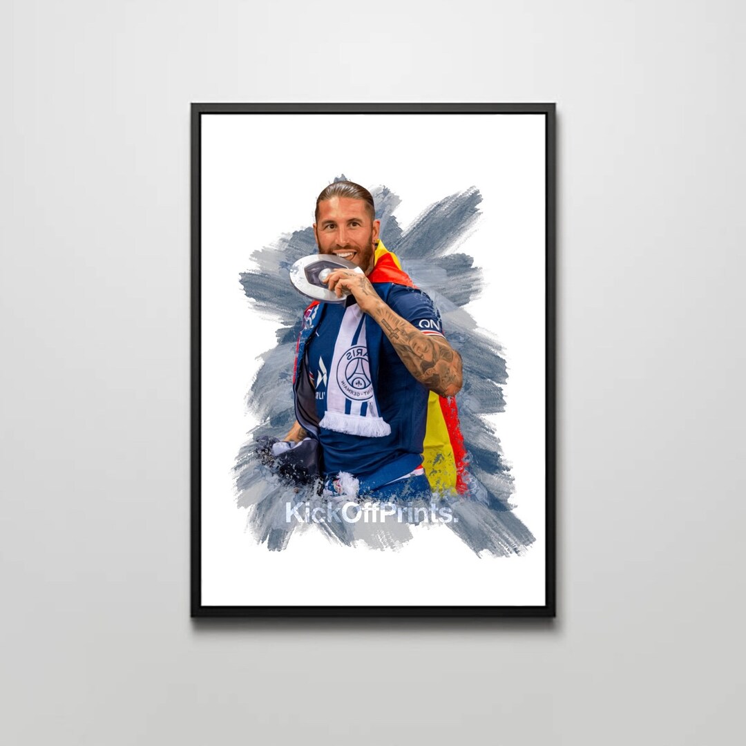 Sergio Ramos PSG - Football Print / Photo Print - Etsy