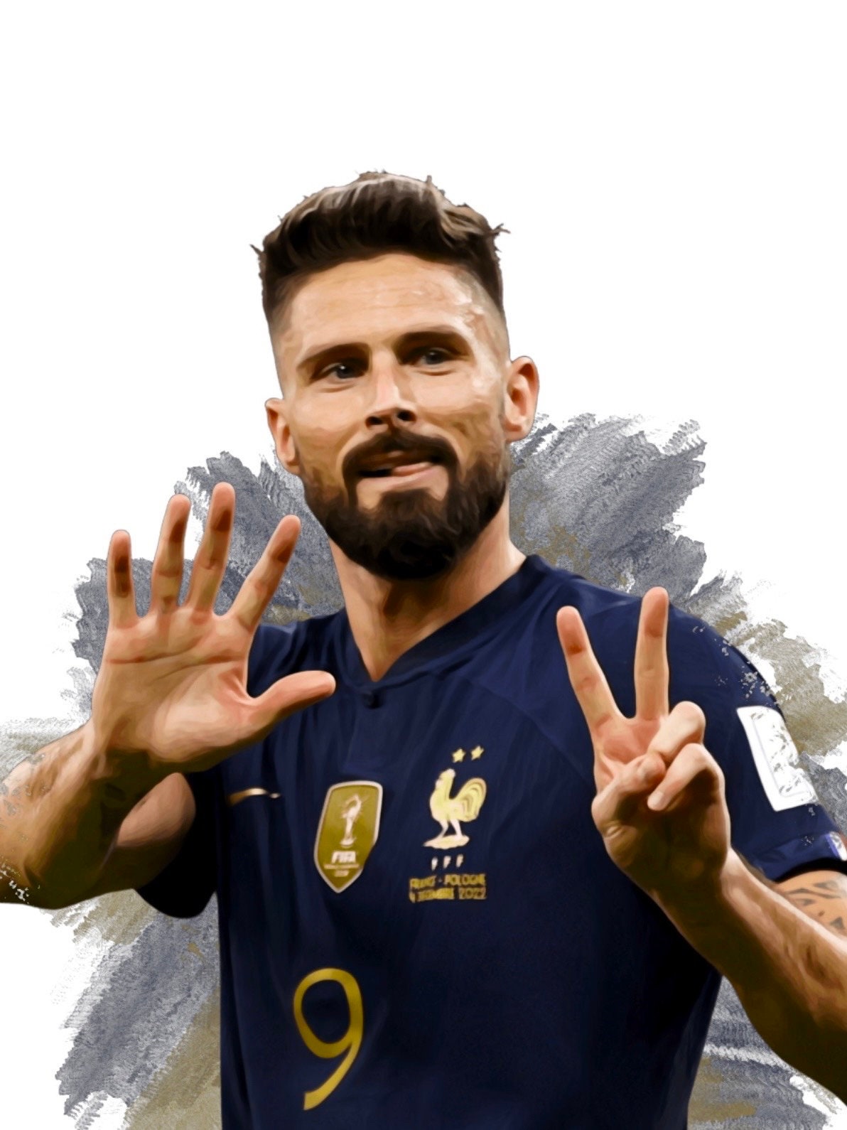 Olivier Giroud France World Cup - Football Print / Photo Print - Etsy