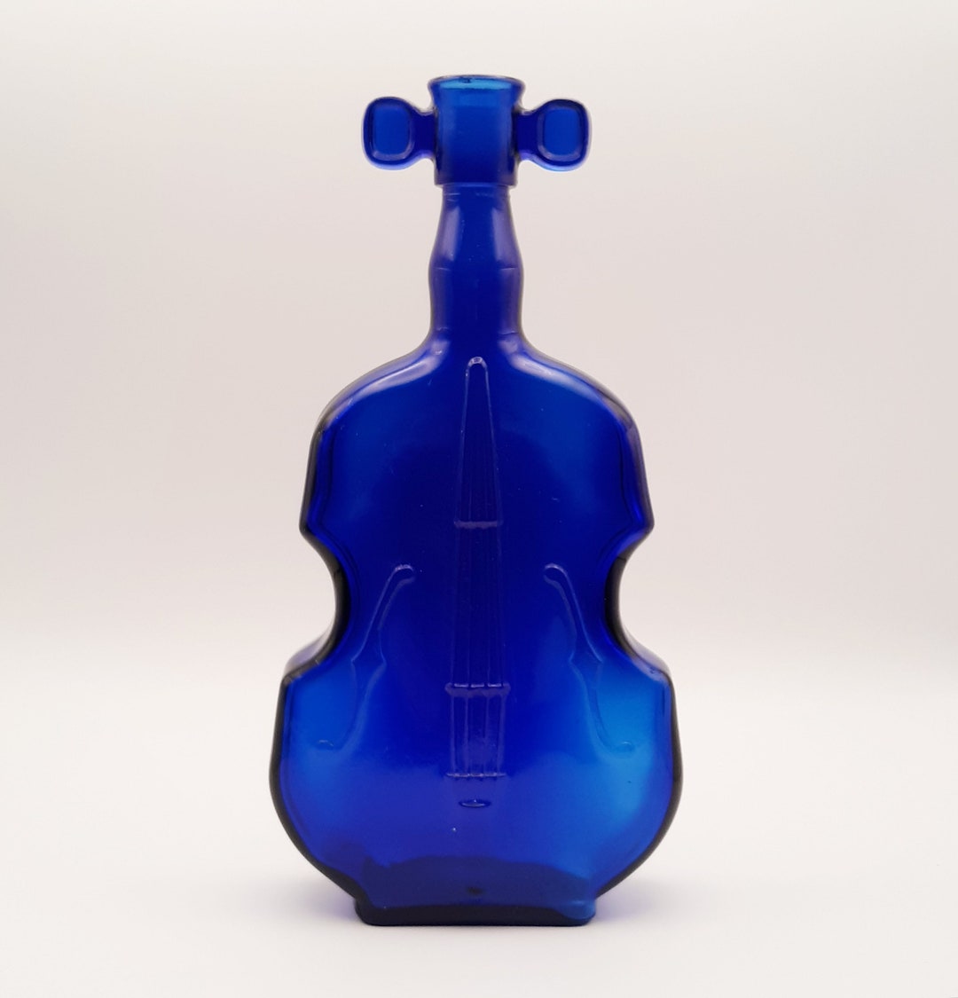 Vintage 1950s Cobalt Blue Violin Bottle Made by Maryland Glass - Etsy