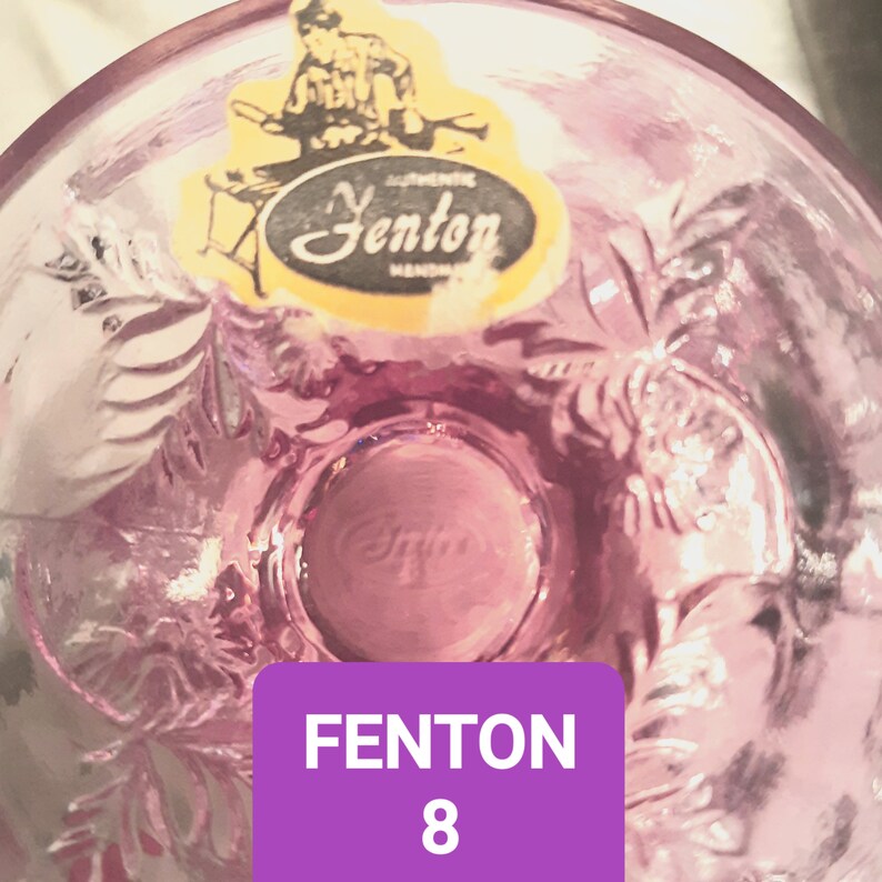 Vintage Fenton Dusty Rose DK Strawberry Pattern 1992 Pedestal Nut Dish ...