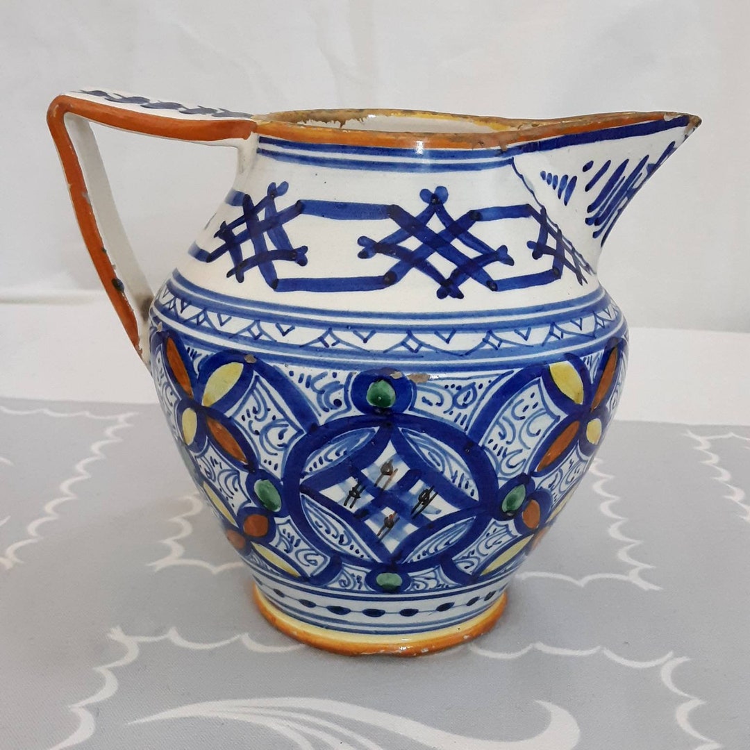 Mid-century Vintage Deruta Italian Pitcher. FF Fanciullacci - Etsy