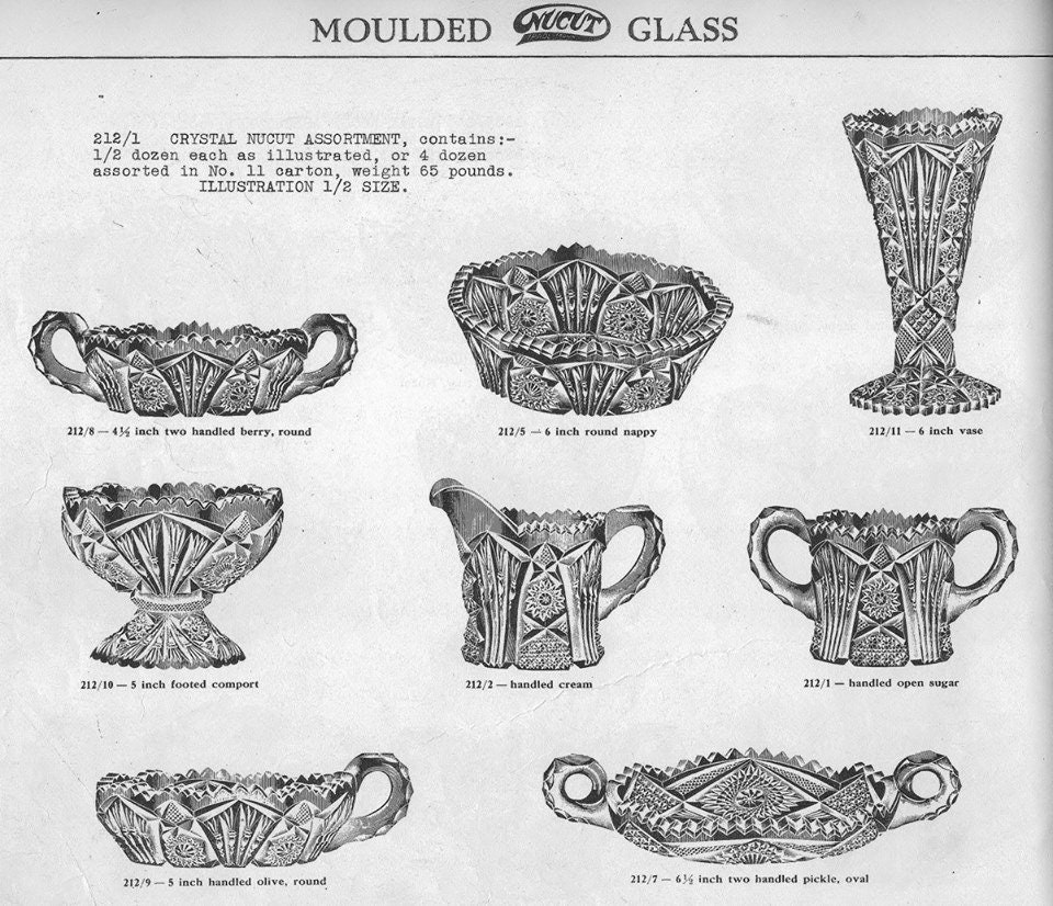 Antique EAPG Imperial Glass Co. Diamond With Fan 212 Pattern Lead ...