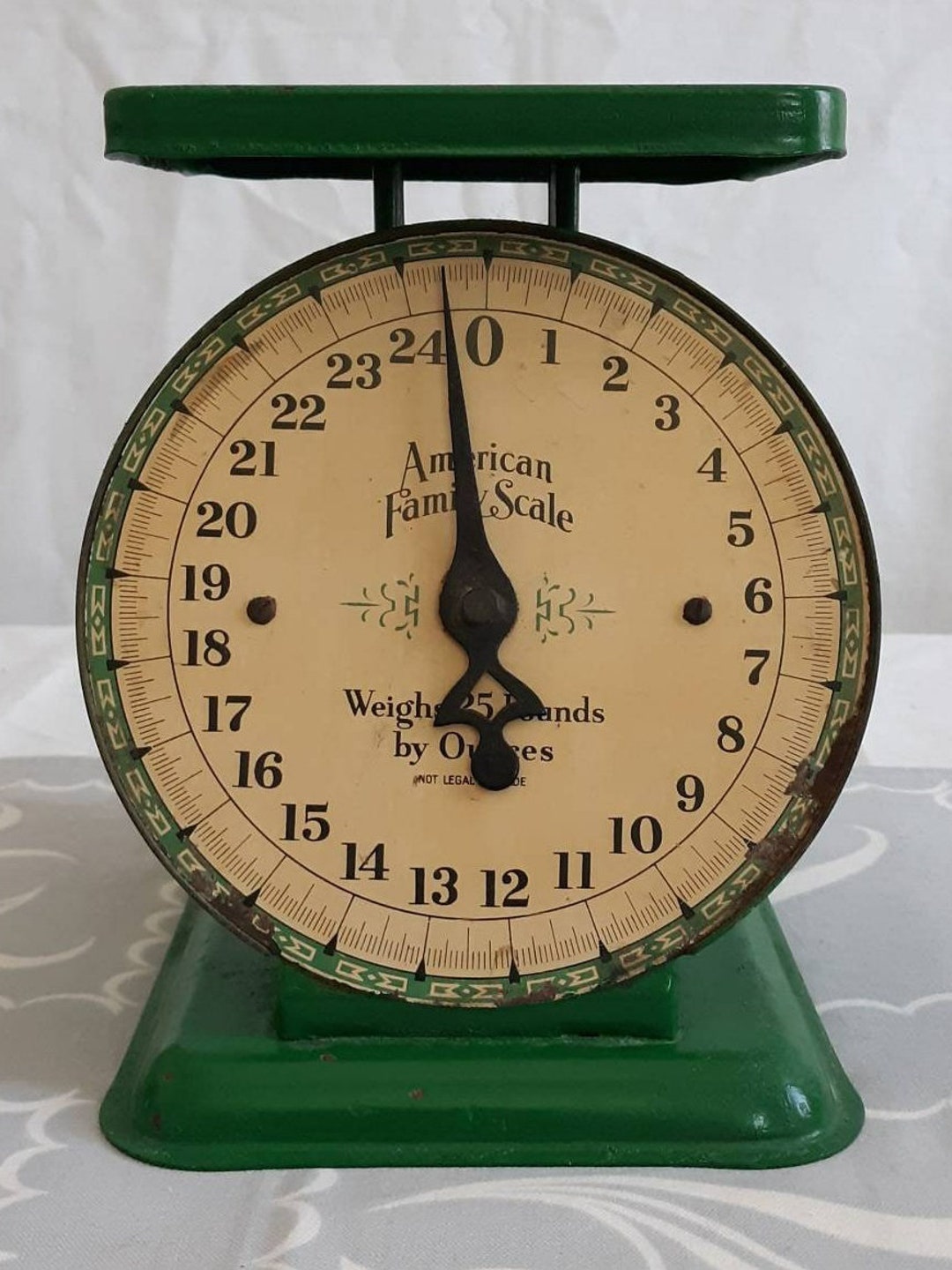 1920 Vintage Green american Family Scale 25 Lb Max Weight. - Etsy