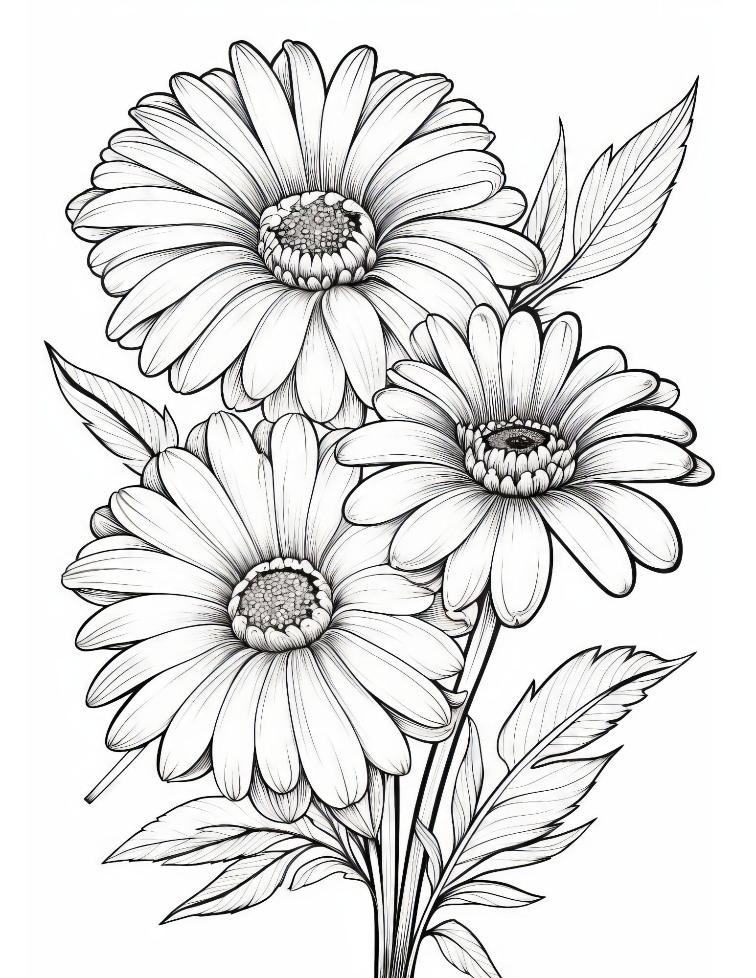 Flower Coloring Book - Etsy