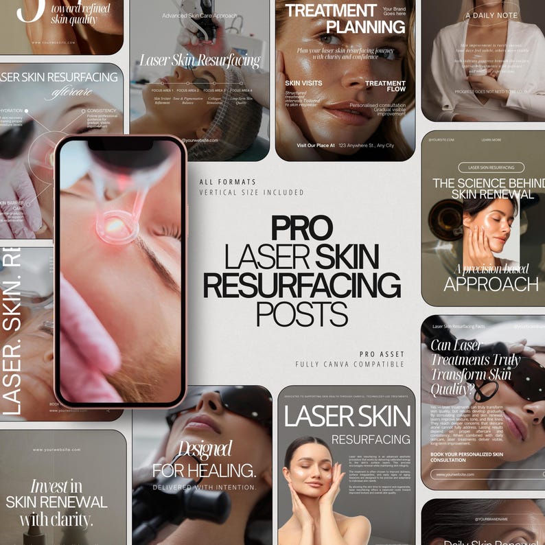 Laser Skin Resurfacing Template | Laser Skin Resurfacing Canva Posts ...