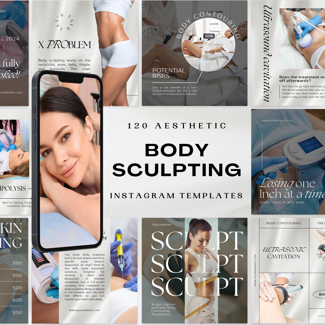 120 Body Sculpting Instagram Templates | Body Contouring Posts ...