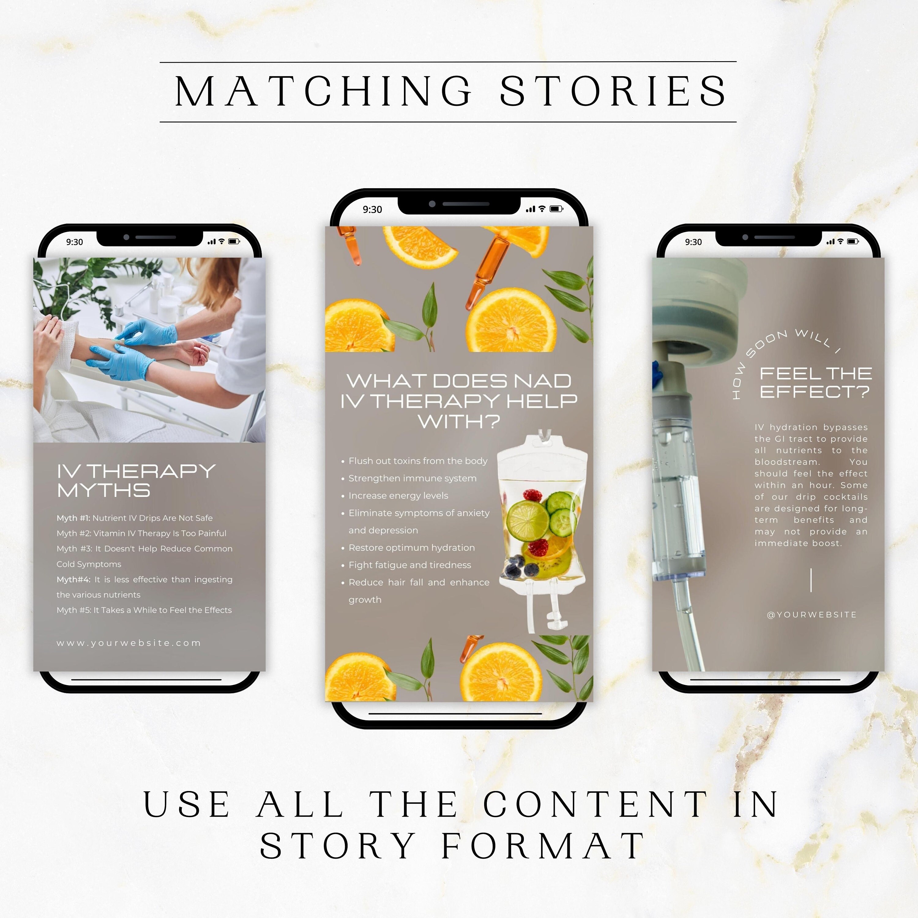 120 IV Drip Therapy Instagram Templates | IV Therapy Instagram ...