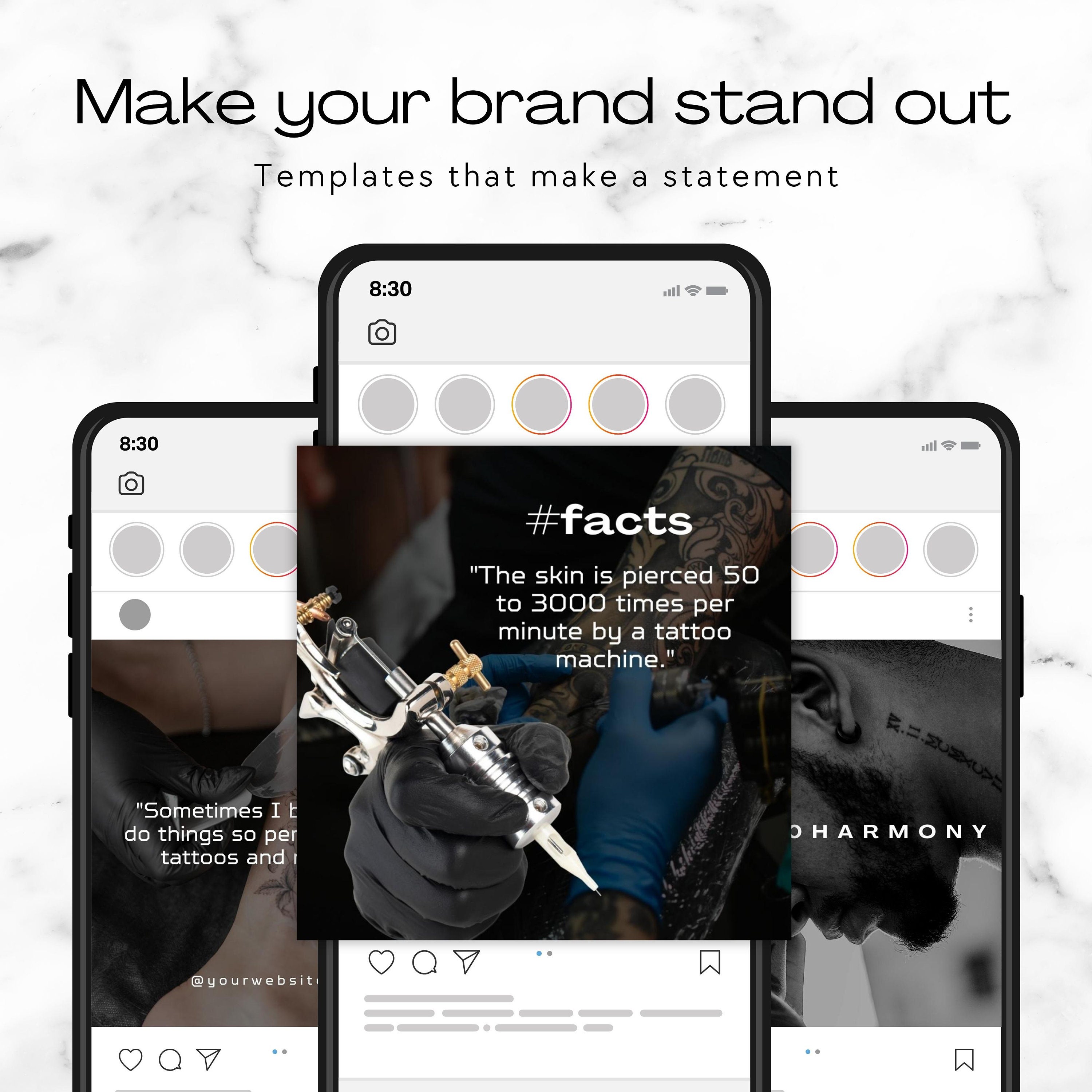 100 Tattoo Artist Instagram Templates Black Luxury Tattoo Template ...