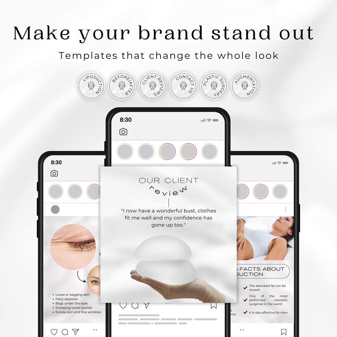 Plastic Surgery Instagram Templates: Rhinoplasty, Liposuction, & More ...