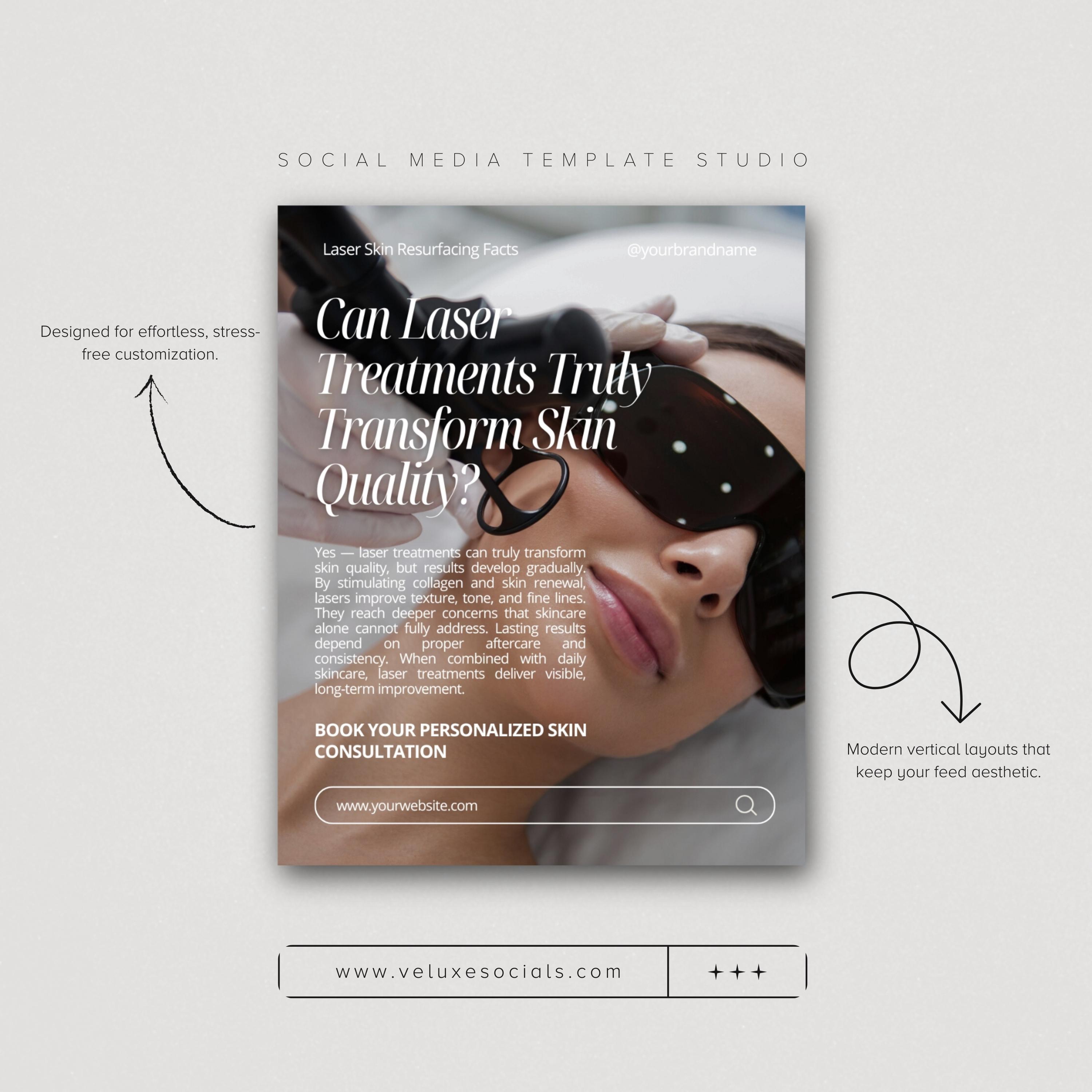 Laser Skin Resurfacing Template | Laser Skin Resurfacing Canva Posts ...
