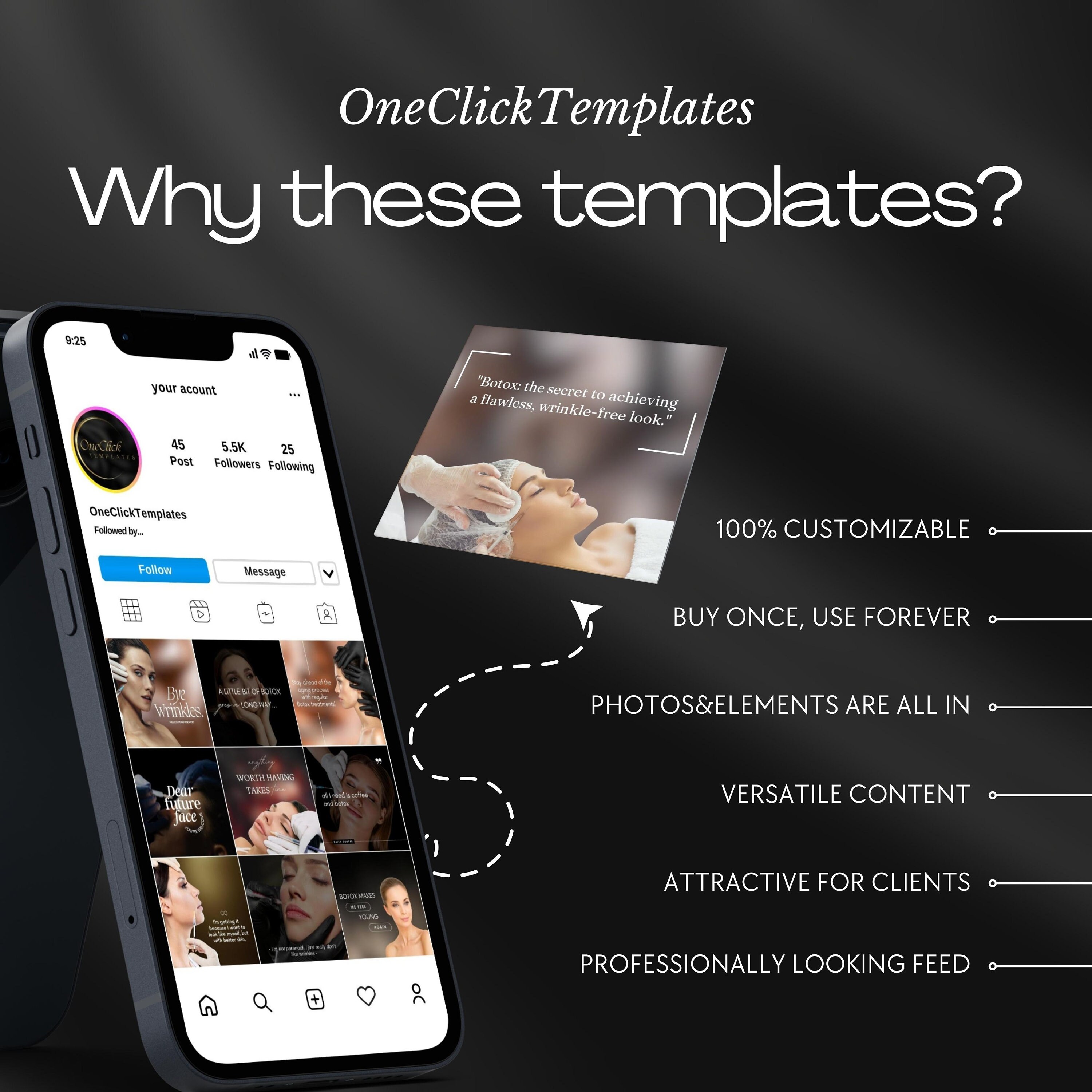 100 Botox&filler Instagram Quote Template Nurse Injector Instagram ...