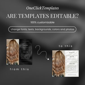 Hair Colorist Instagram Templates | Hairstylist Instagram Posts | Black ...