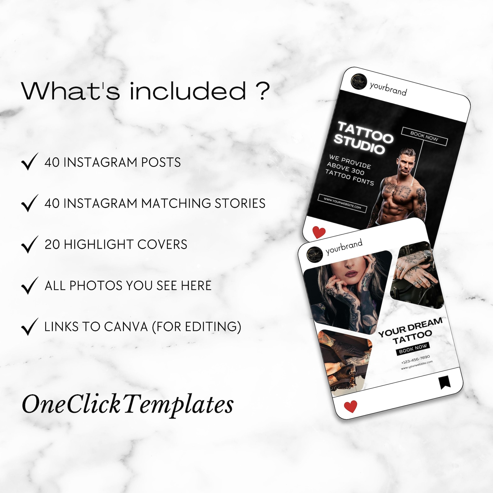 100 Tattoo Artist Instagram Templates Black Luxury Tattoo Template ...