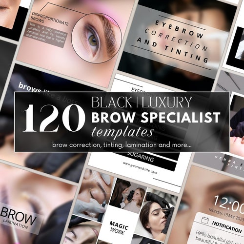 Brow Tech Instagram Templatesbrow Artist Instagram Posts - Etsy