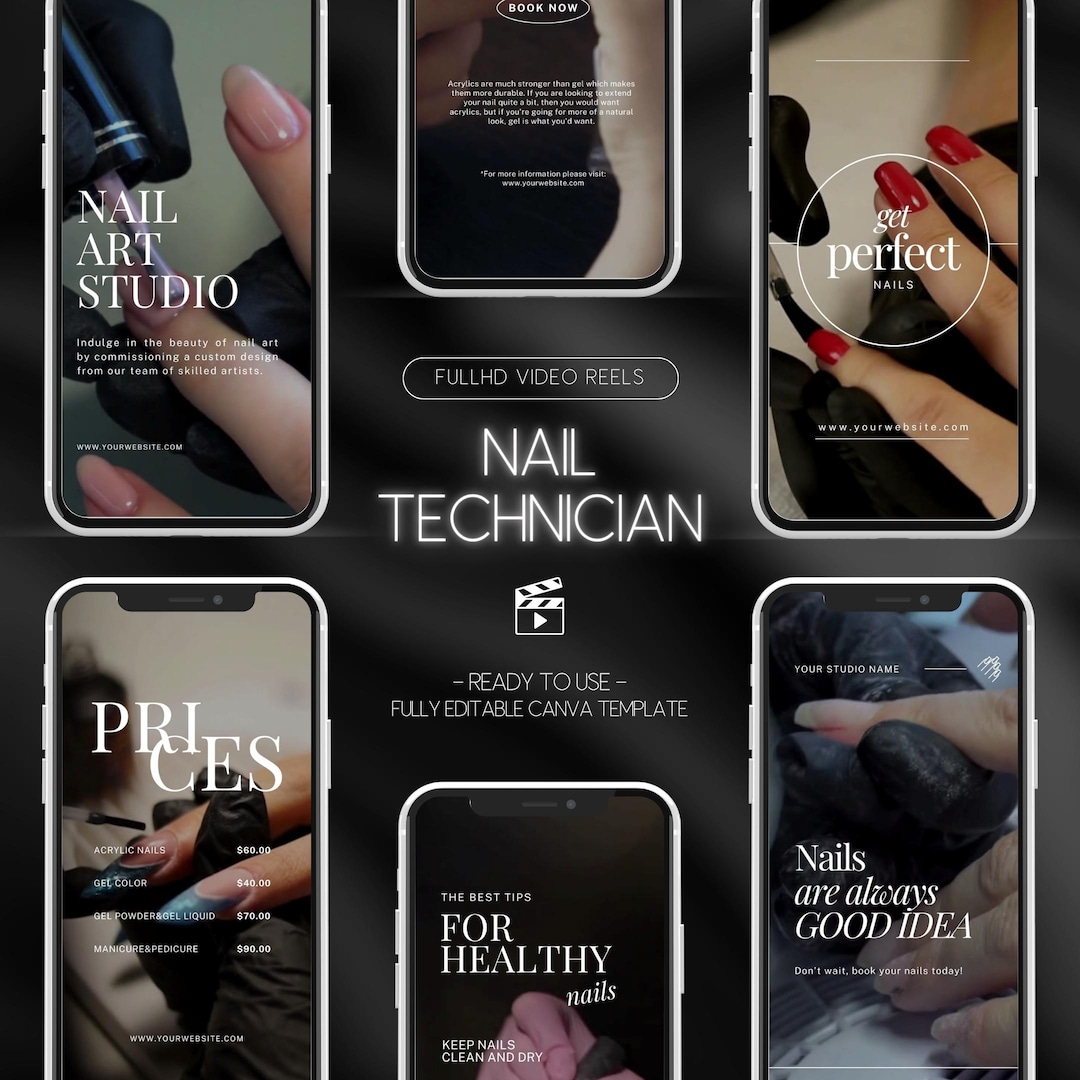 Nail Technician Instagram Reels | Nail Artist Social Media Videos ...