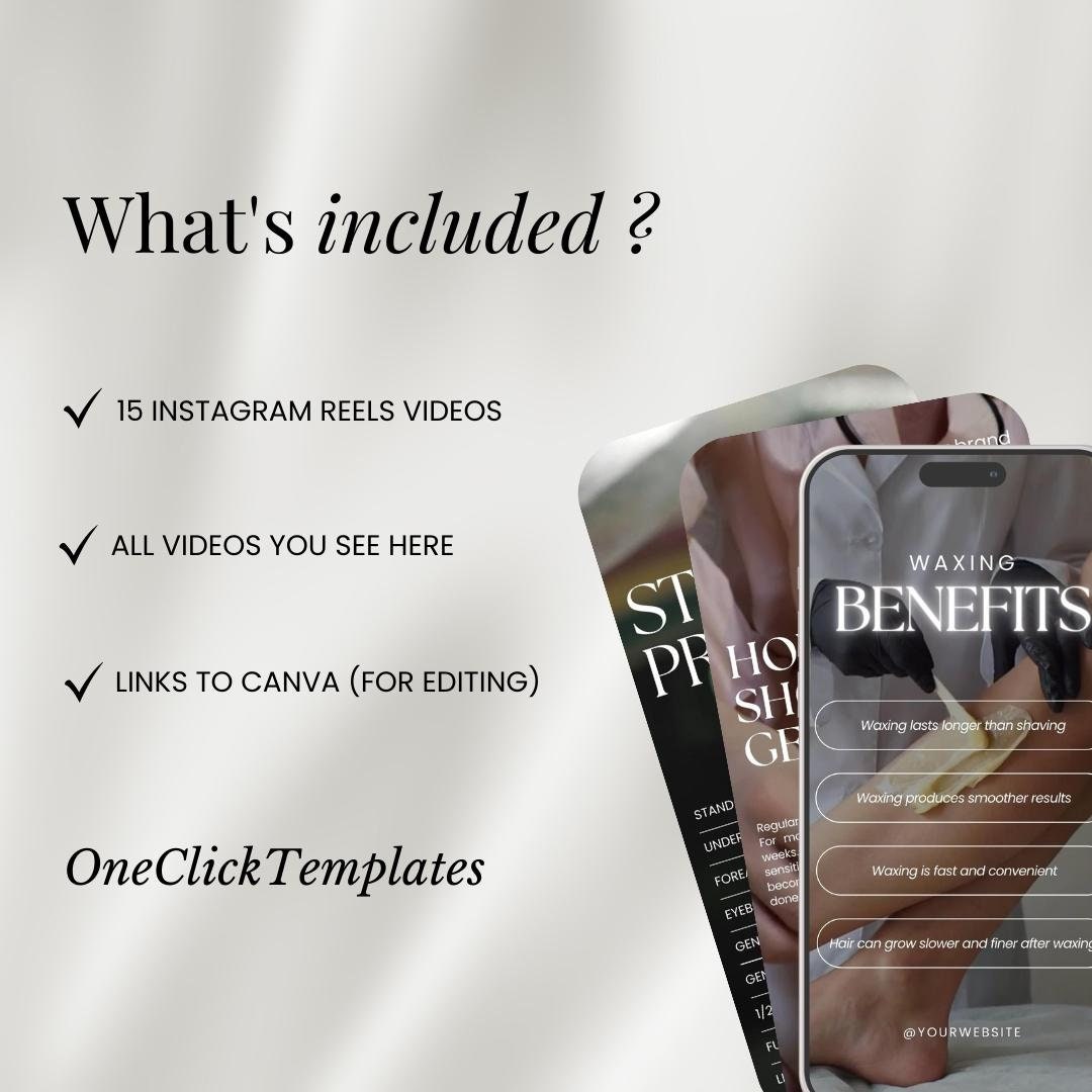 15 Waxing Instagram Reels Videos Waxing Specialist Instagram - Etsy