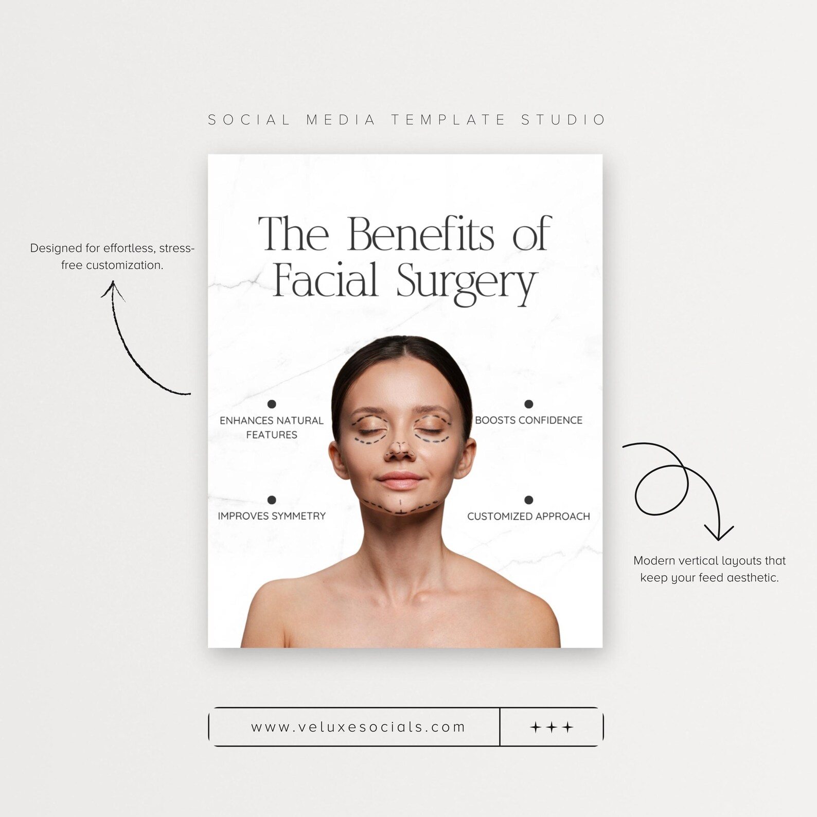 Plastic Surgery Instagram Templates | Rhinoplasty, Liposuction, Breast ...