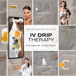 120 IV Drip Therapy Instagram Templates IV Therapy Instagram - Etsy