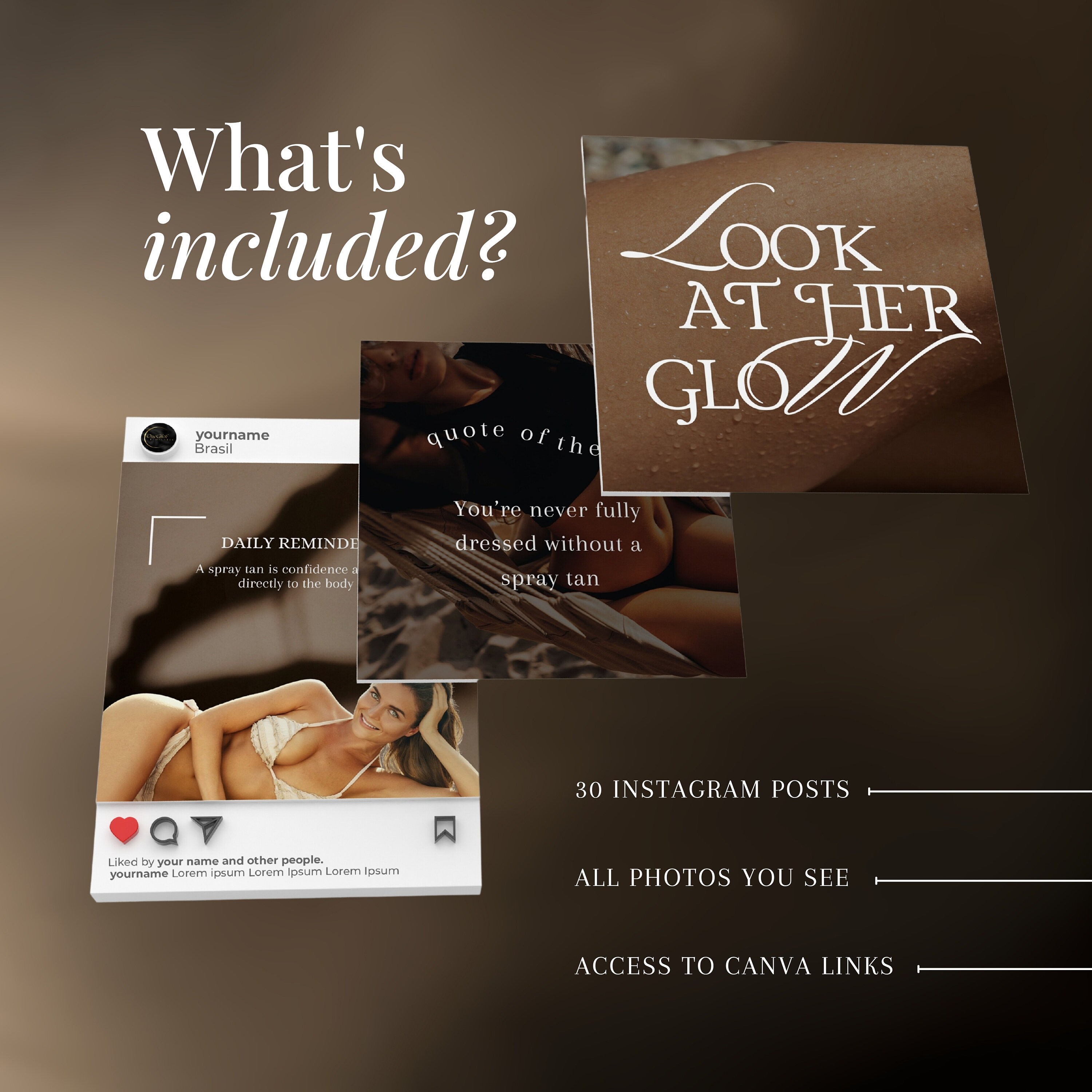 Spray Tan Instagram Quotes | Spray Tan Posts | Spray Tan Template ...