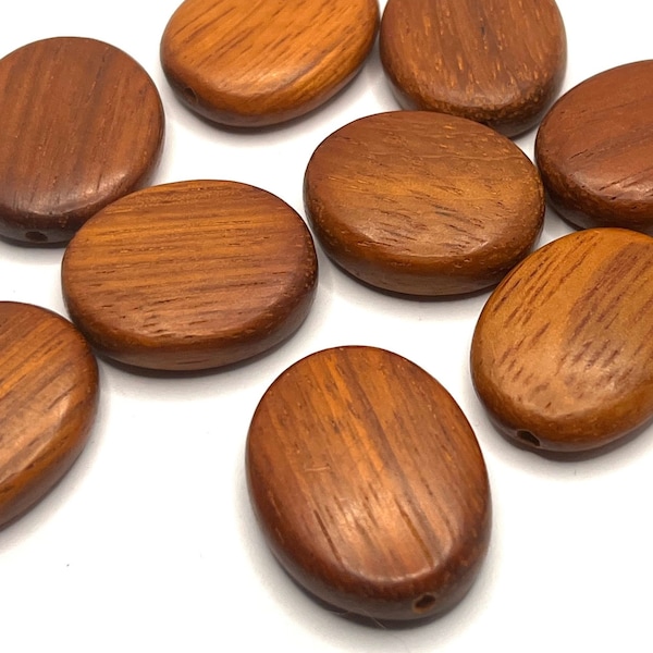 Flat Oval Wooden Beads - Etsy