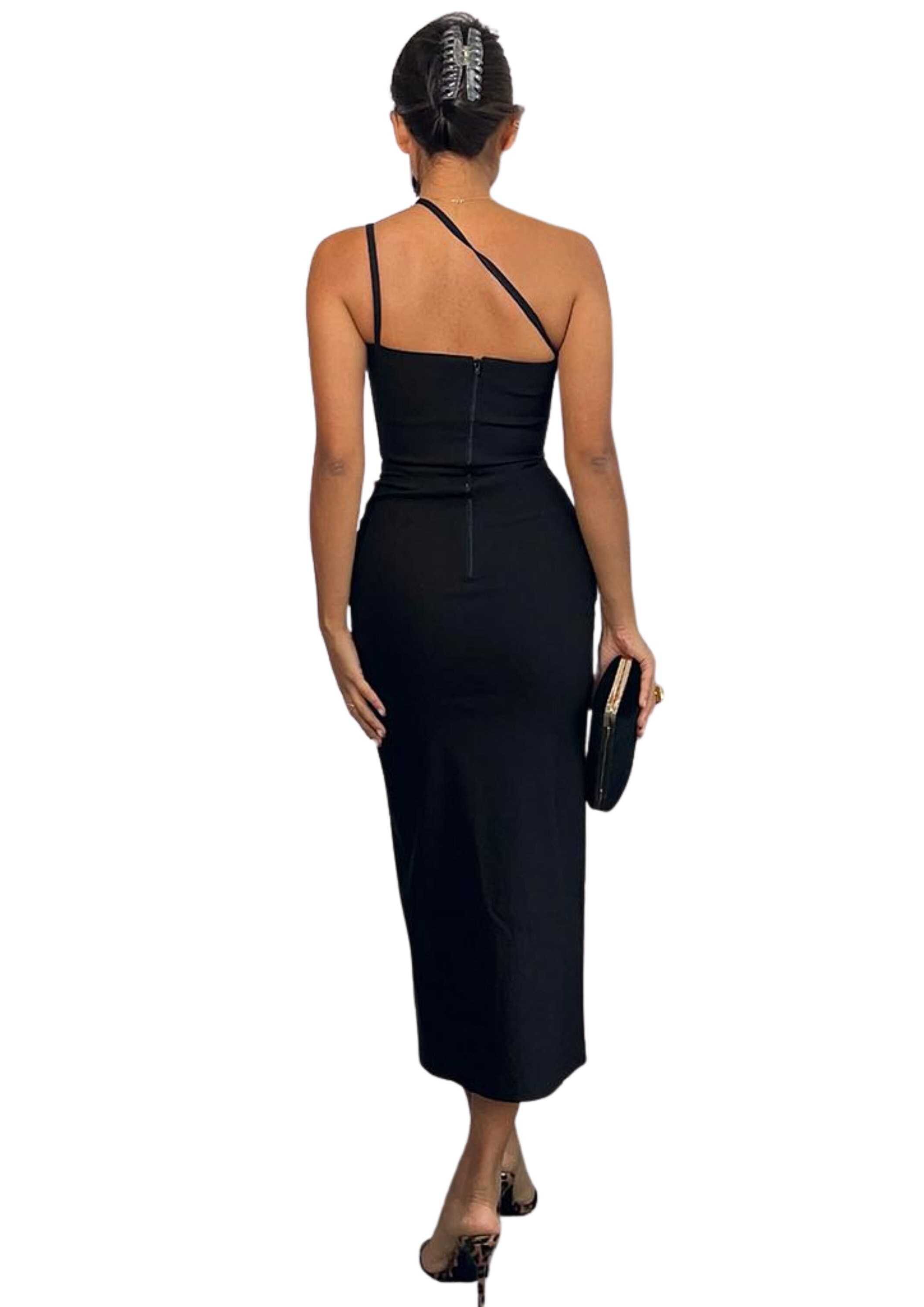 Black Cross Strap Midi Dress - Etsy