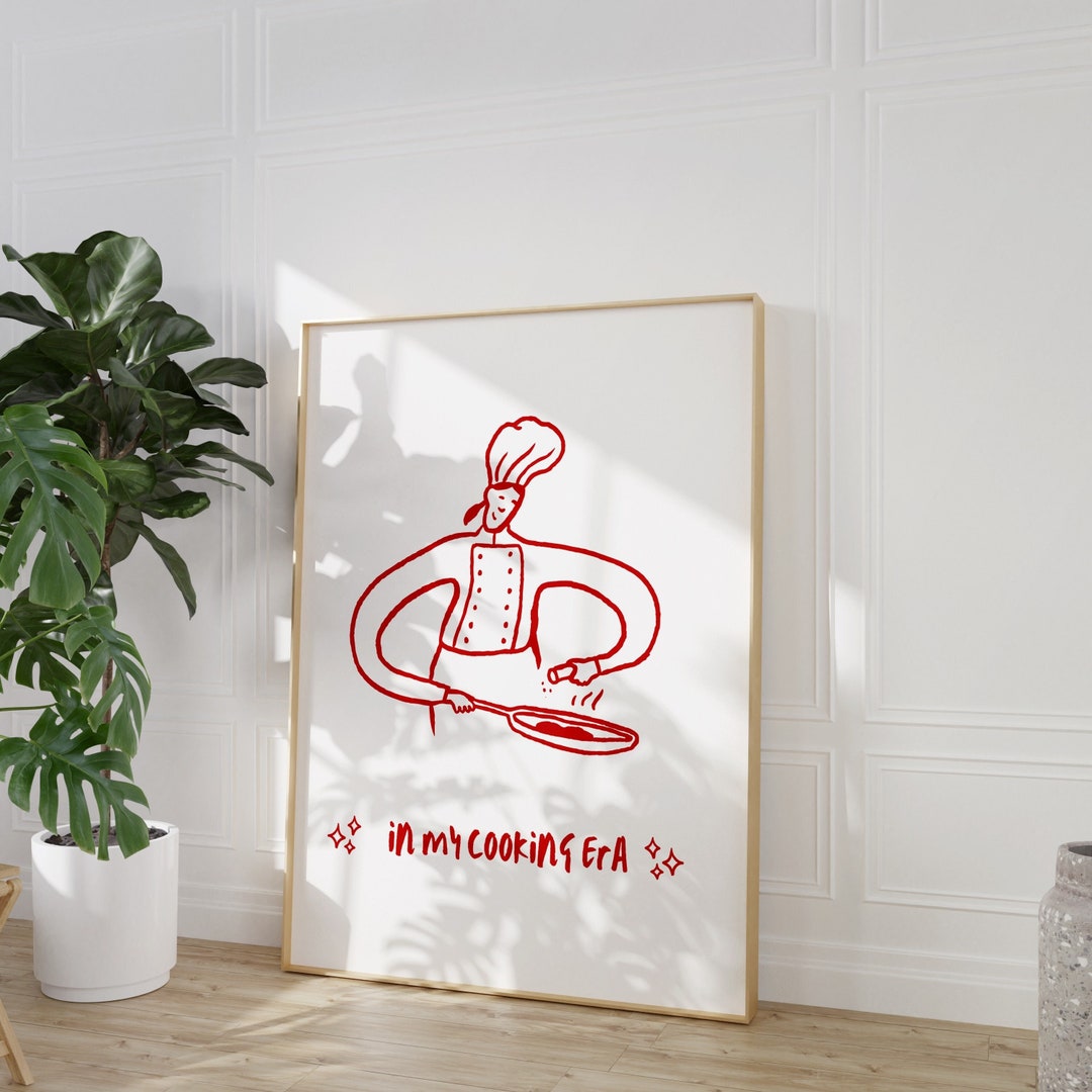 Aesthetic Art, Cooking Era, Chefs Kiss, Kitchen Print, Aesthetic ...