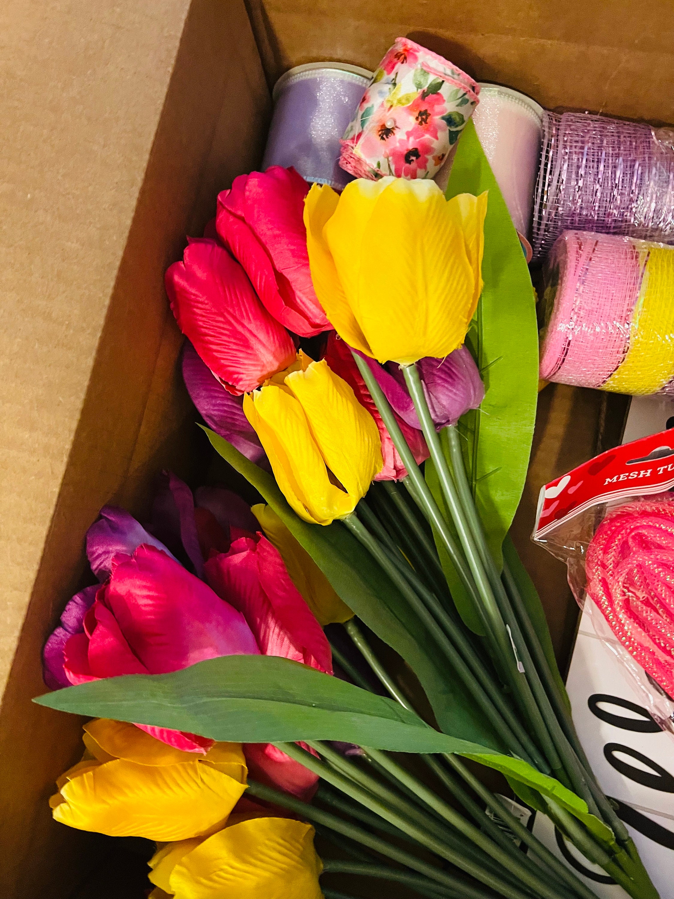 Welcome Spring Wreath Kit/deco Mesh/wreath Supplies/diy Spring Welcome ...