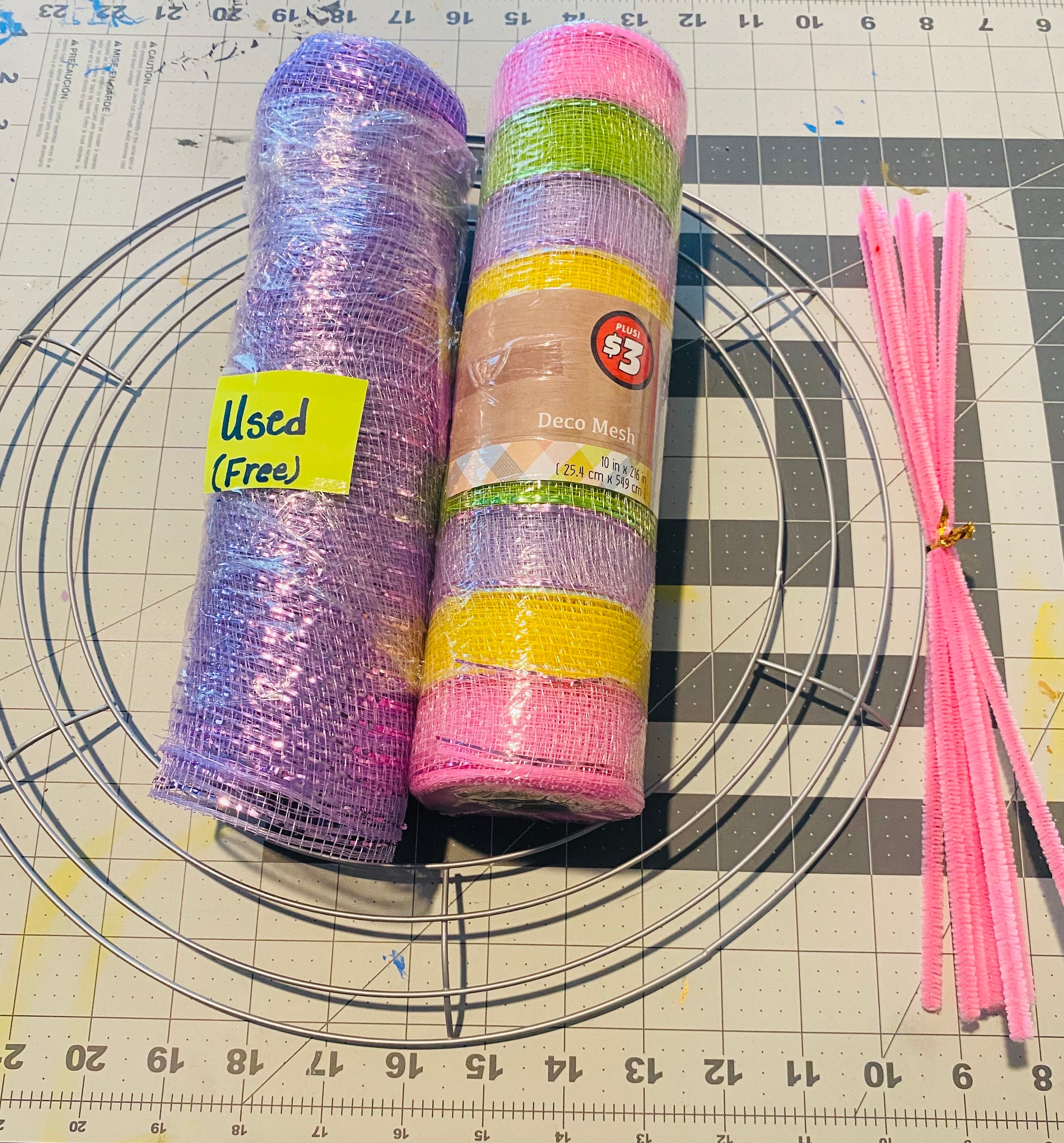 Welcome Spring Wreath Kit/deco Mesh/wreath Supplies/diy Spring Welcome ...