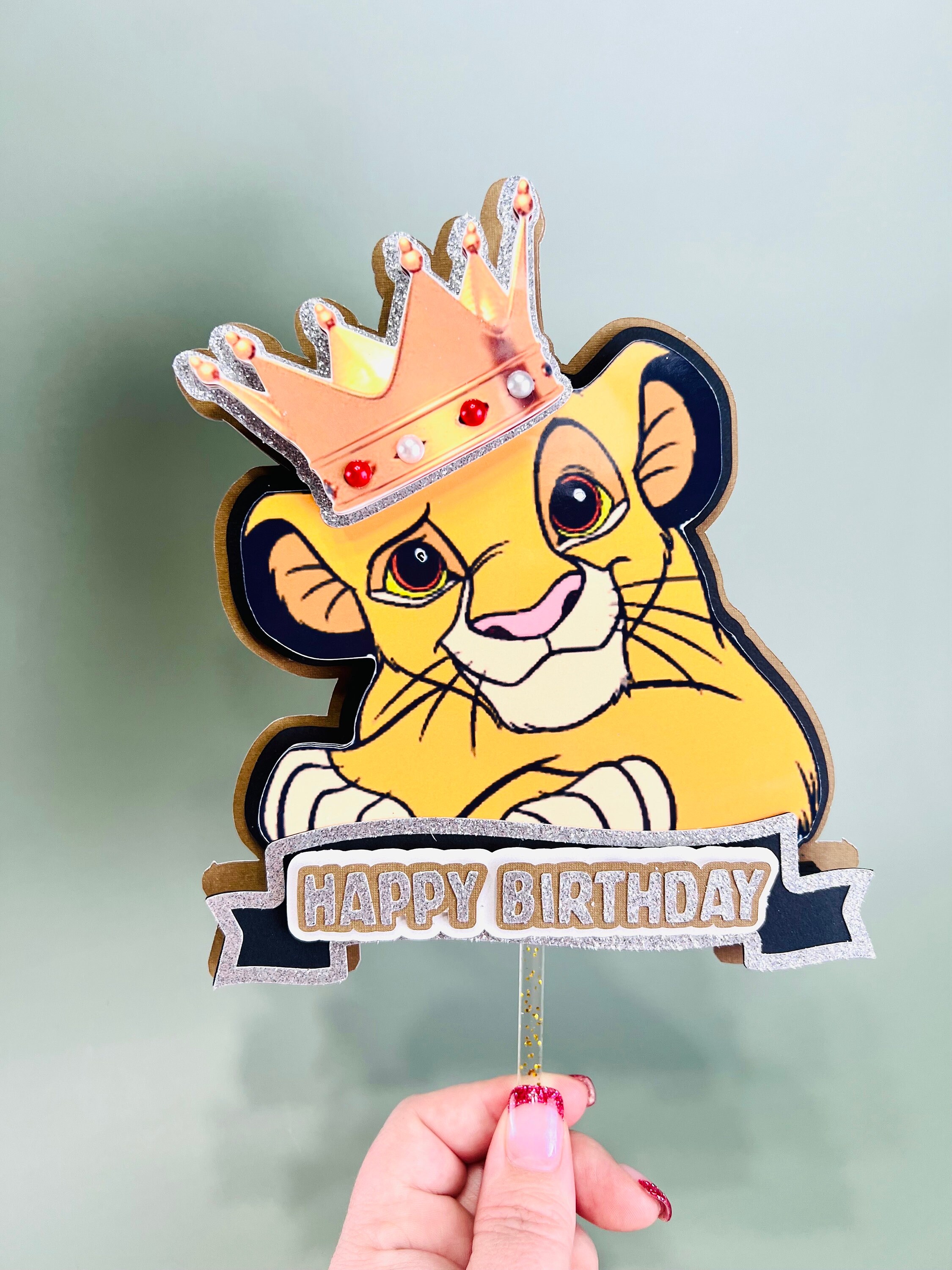 Smash Cake, 3D Birthday Cake Topper, Lion, Simba Centerpiece, the Big ...
