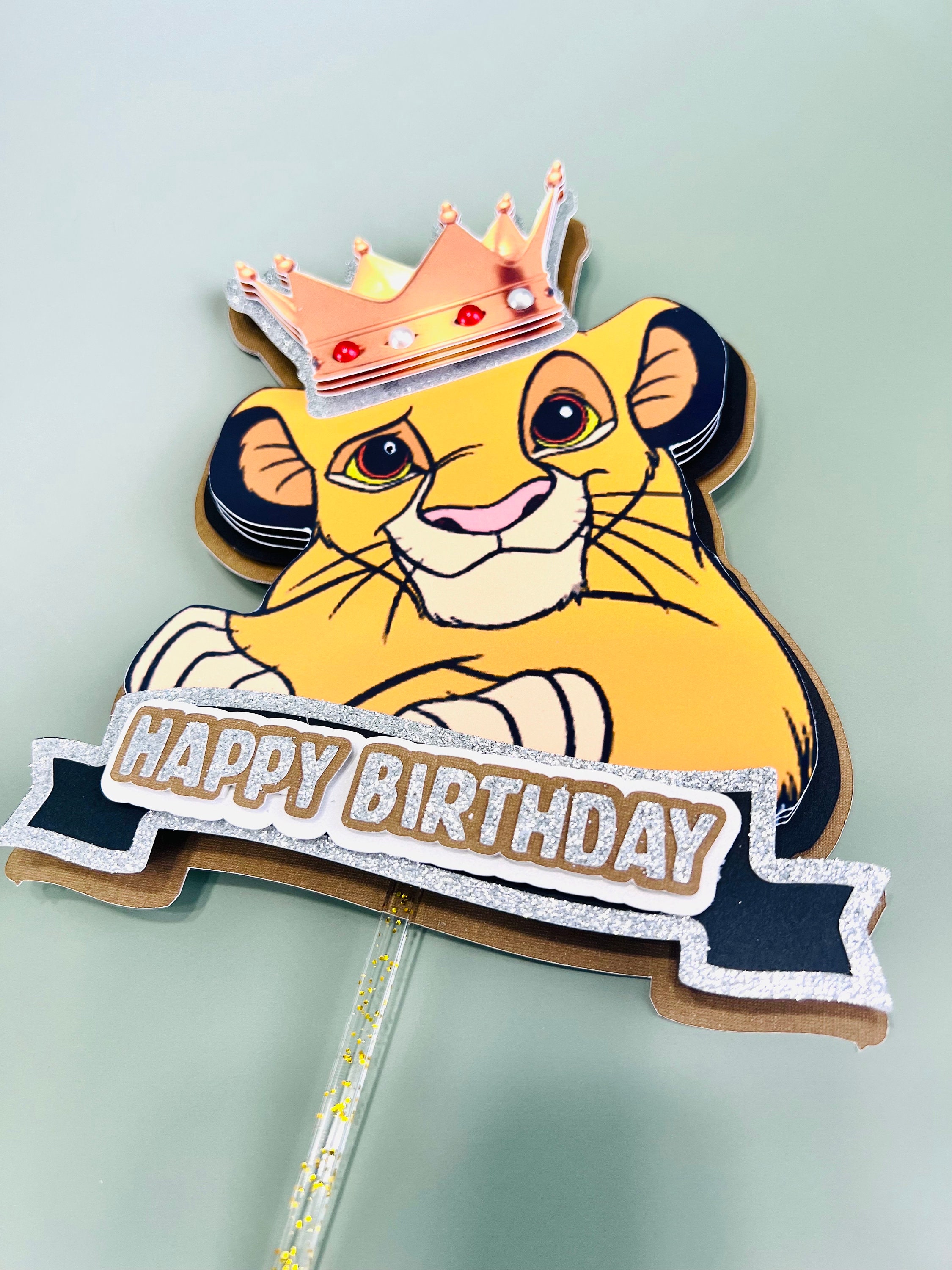Smash Cake, 3D Birthday Cake Topper, Lion, Simba Centerpiece, the Big ...