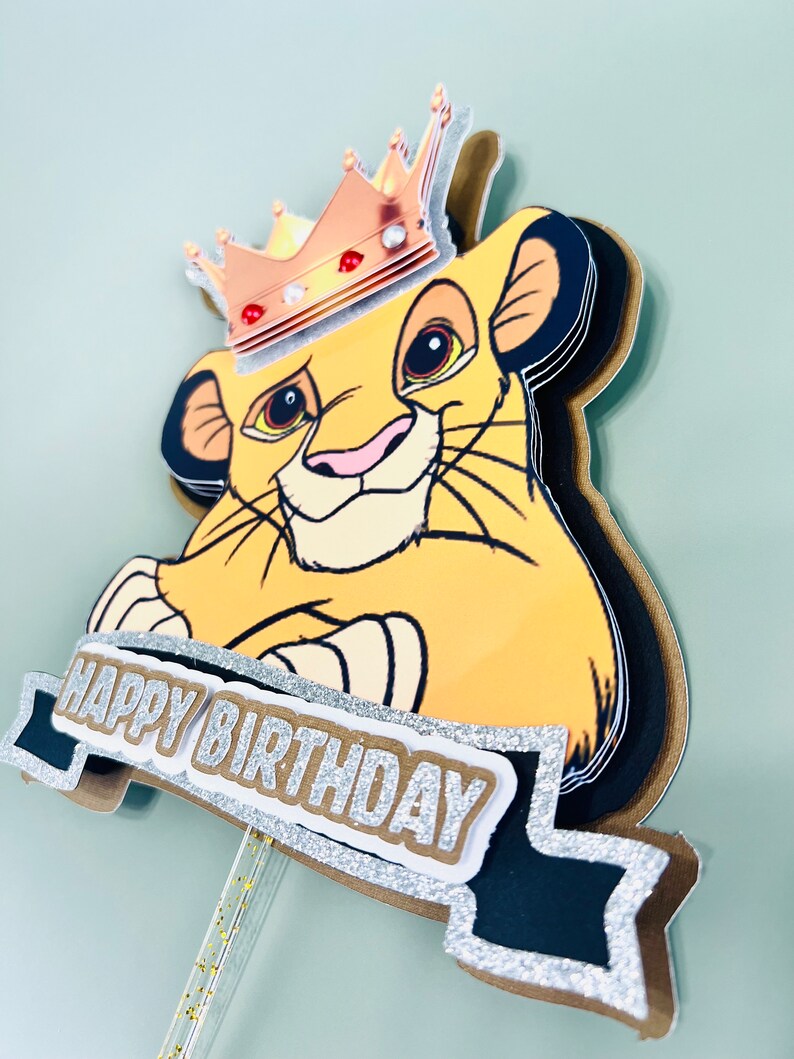 Smash Cake, 3D Birthday Cake Topper, Lion, Simba Centerpiece, the Big ...