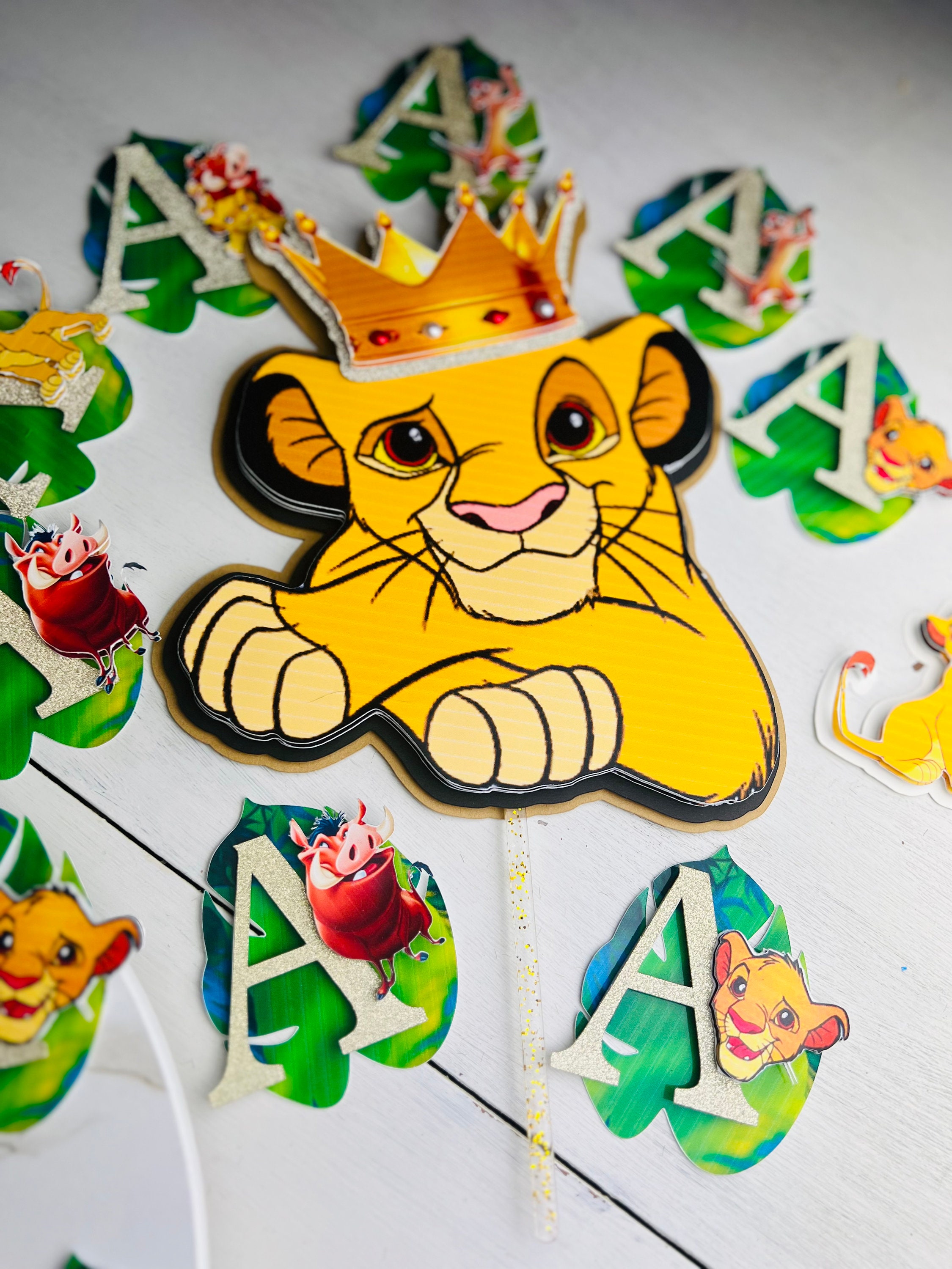 Smash Cake, 3D Birthday Cake Topper, Lion, Simba Centerpiece, the Big ...