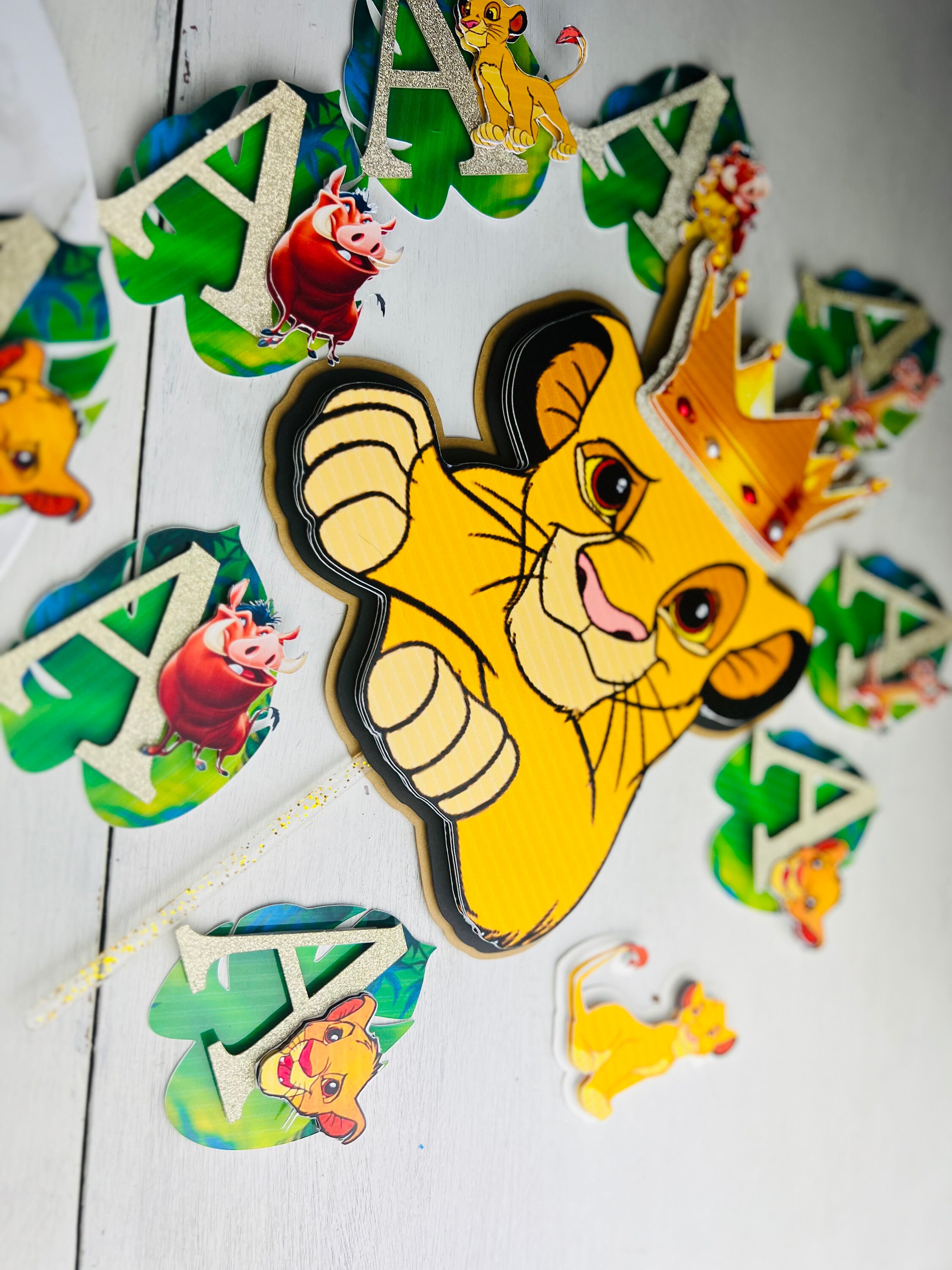 Smash Cake, 3D Birthday Cake Topper, Lion, Simba Centerpiece, the Big ...