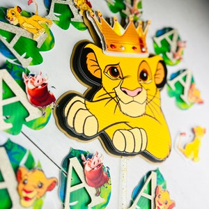 Smash Cake 3D Birthday Cake Topper Lion Simba Centerpiece the Big One ...